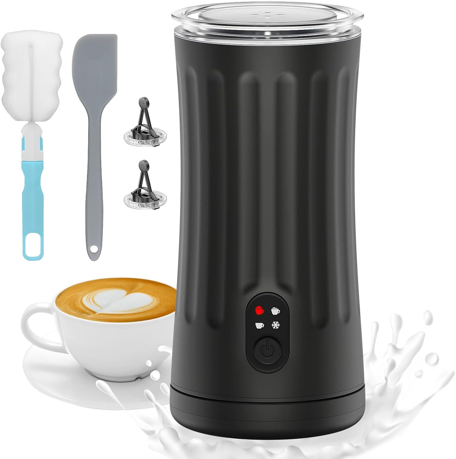 Shukong Electric Milk Frother, 4-in-1 Milk Steamer and Frother, 8.1oz ...