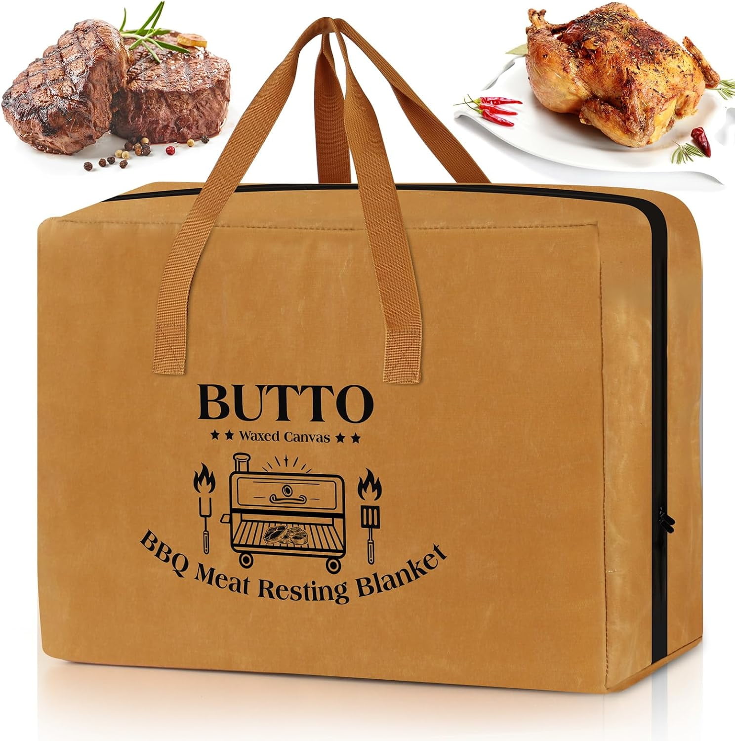 Shukong Expanded Capacity BBQ Blanket for Resting Meat - Waxed Canvas ...