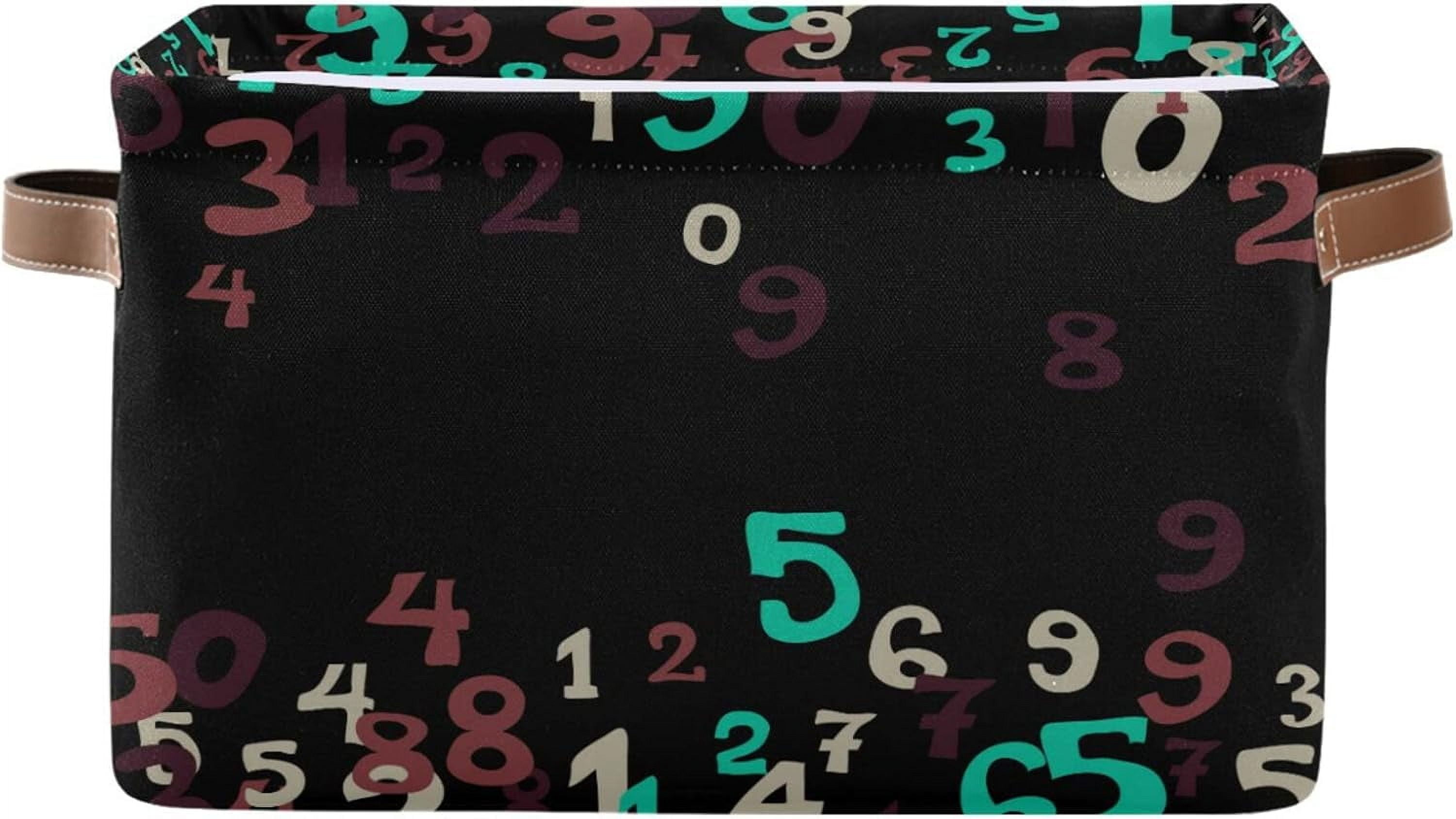 Shukong Falling Color Numbers Open Storage Bins 1 Pack, Large Canvas ...