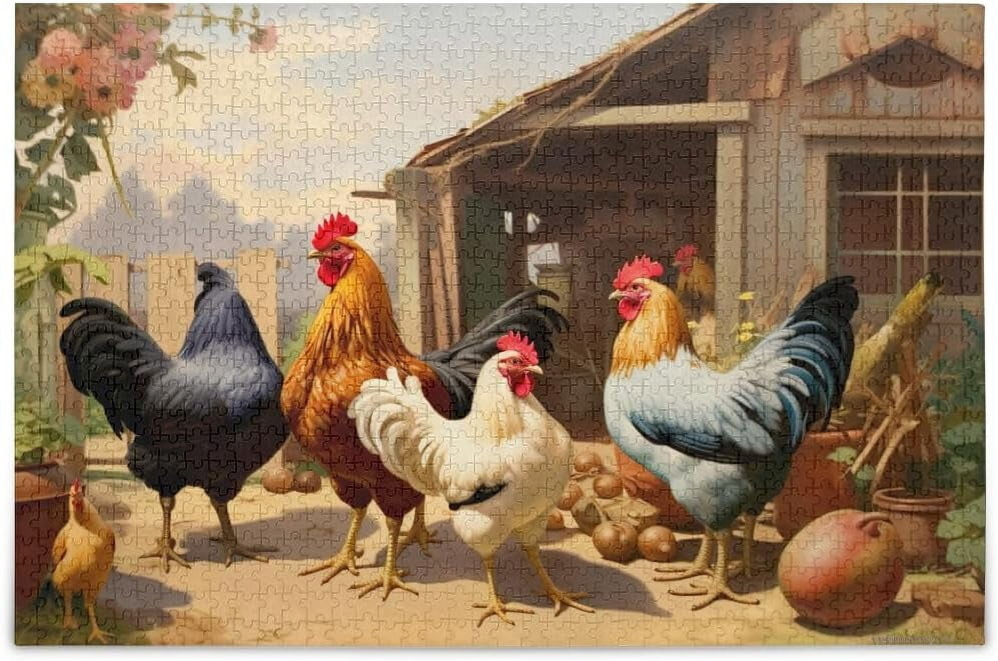 Shukong Farm Chicken House Jigsaw Puzzles 1000 Piece for Adults Large ...