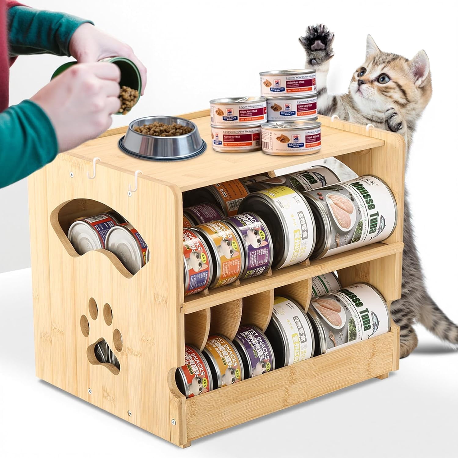 Shukong Food Can Organizer, Wet Food Can Holder Storage Rack Container ...