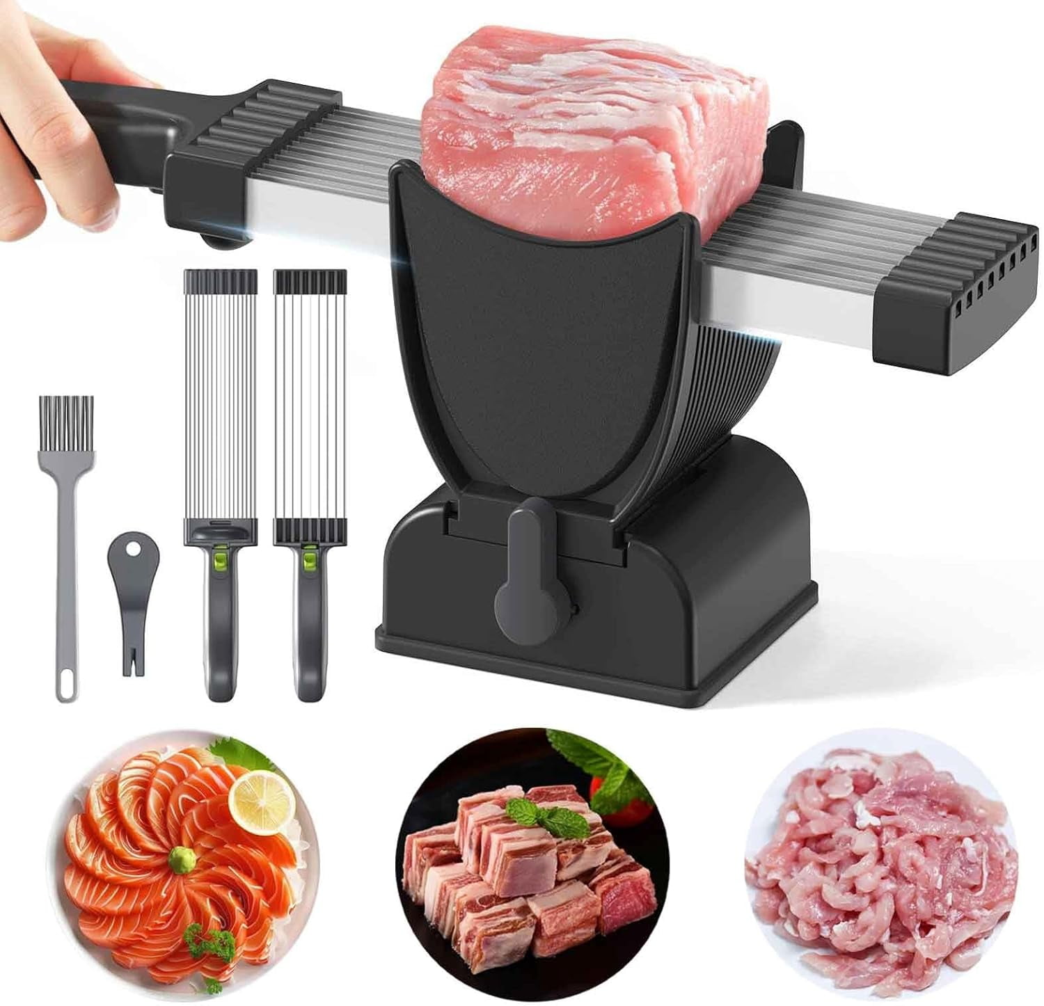 Shukong Fresh Meat Slicer for Beef Pork Mutton, Thickness Adjustable 2 ...
