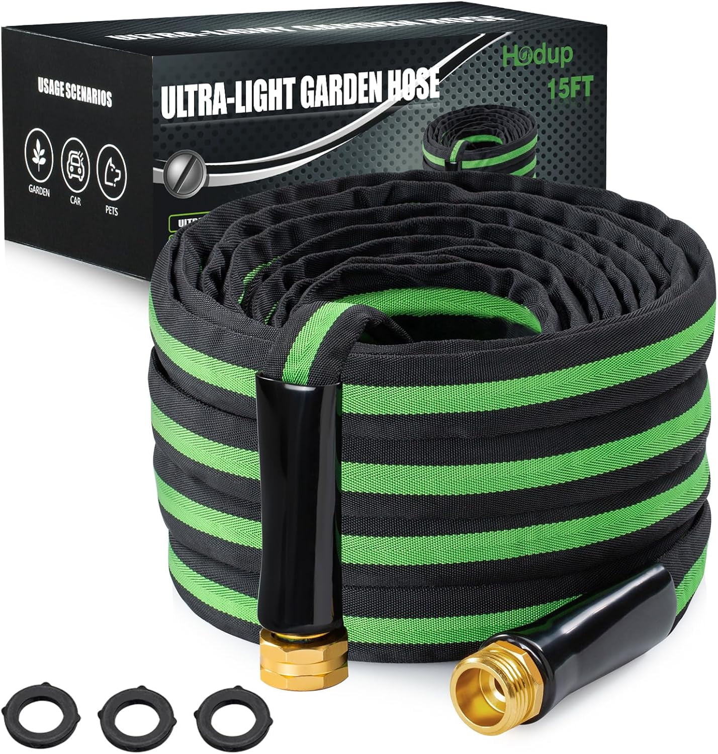 Shukong Garden Hose 15 FT - Sturdy, Flexible, Robust, Lightweight, Kink ...