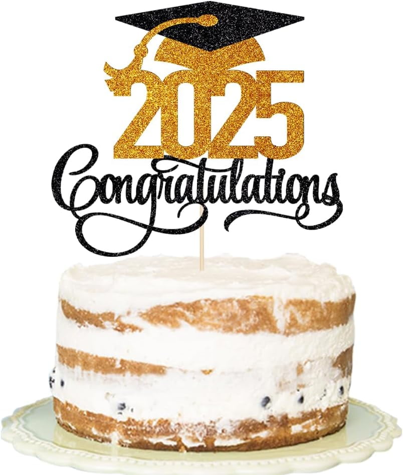 Shukong Glitter 2025 Congratulations Graduation Cake Tor,Congrats Grad ...