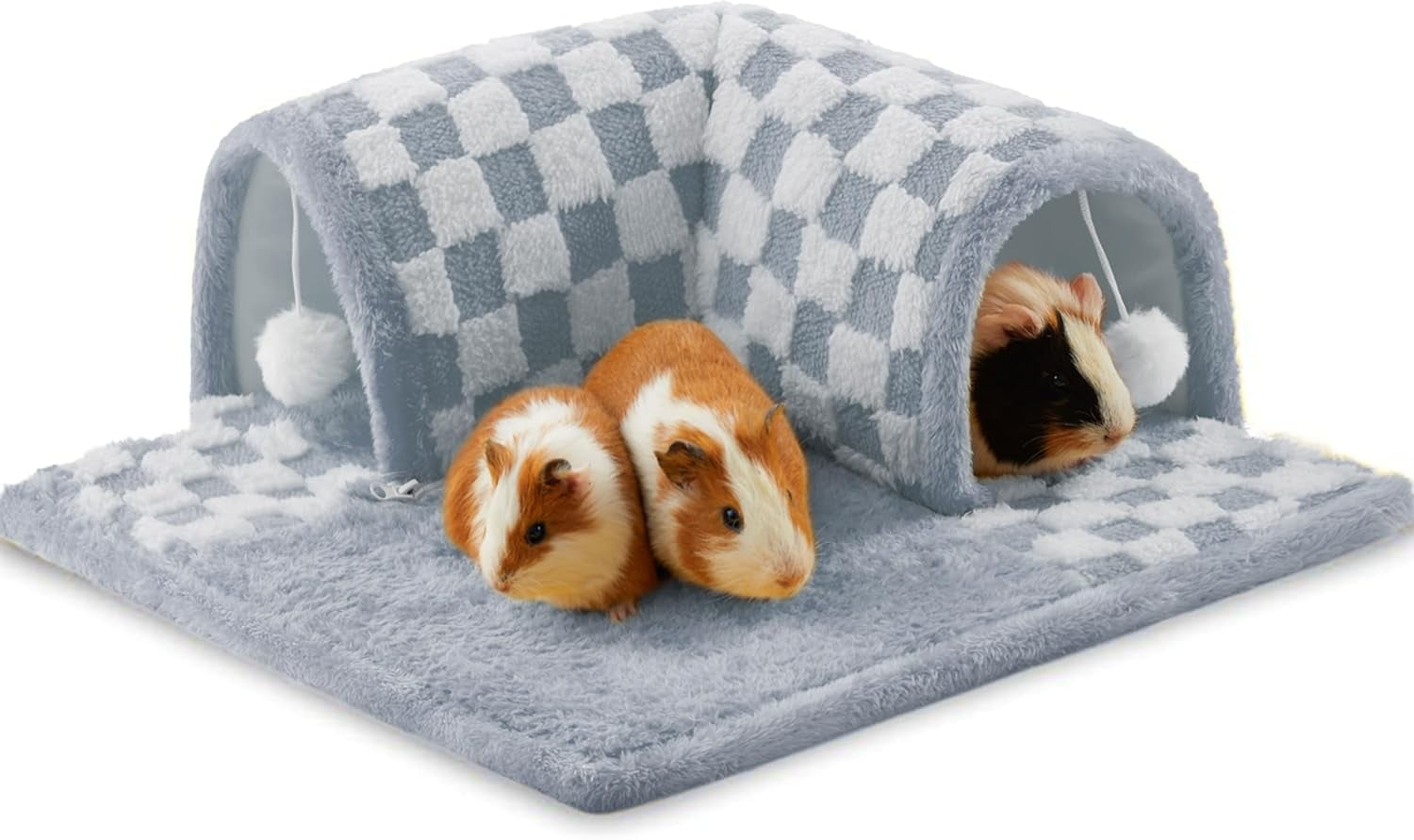 Shukong Guinea Pig Hideout Large, Removable Cozy Hides and Tunnel Tubes ...