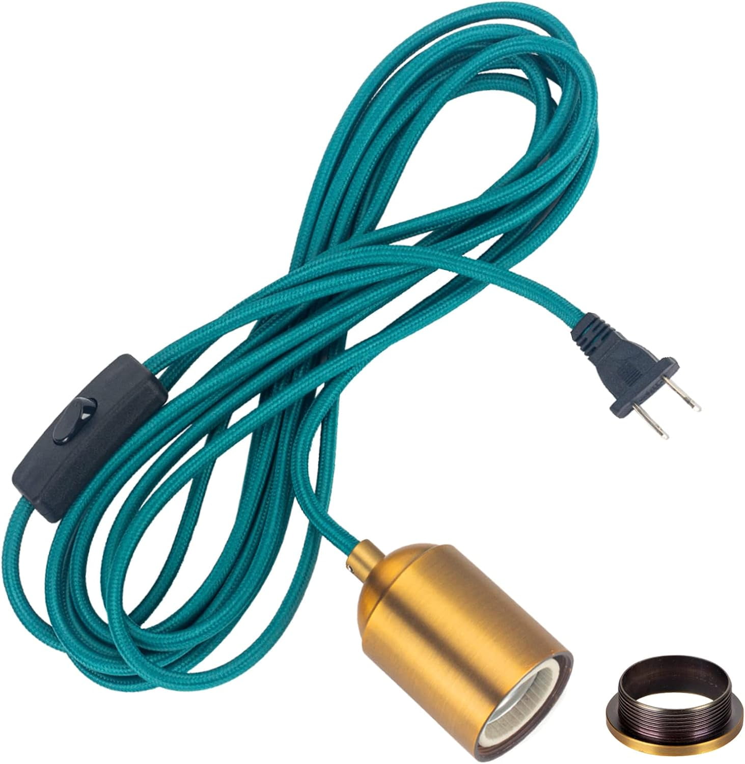 Shukong Hanging Light Cord Kit with Plug,Pendant Lamp Rope with Switch ...