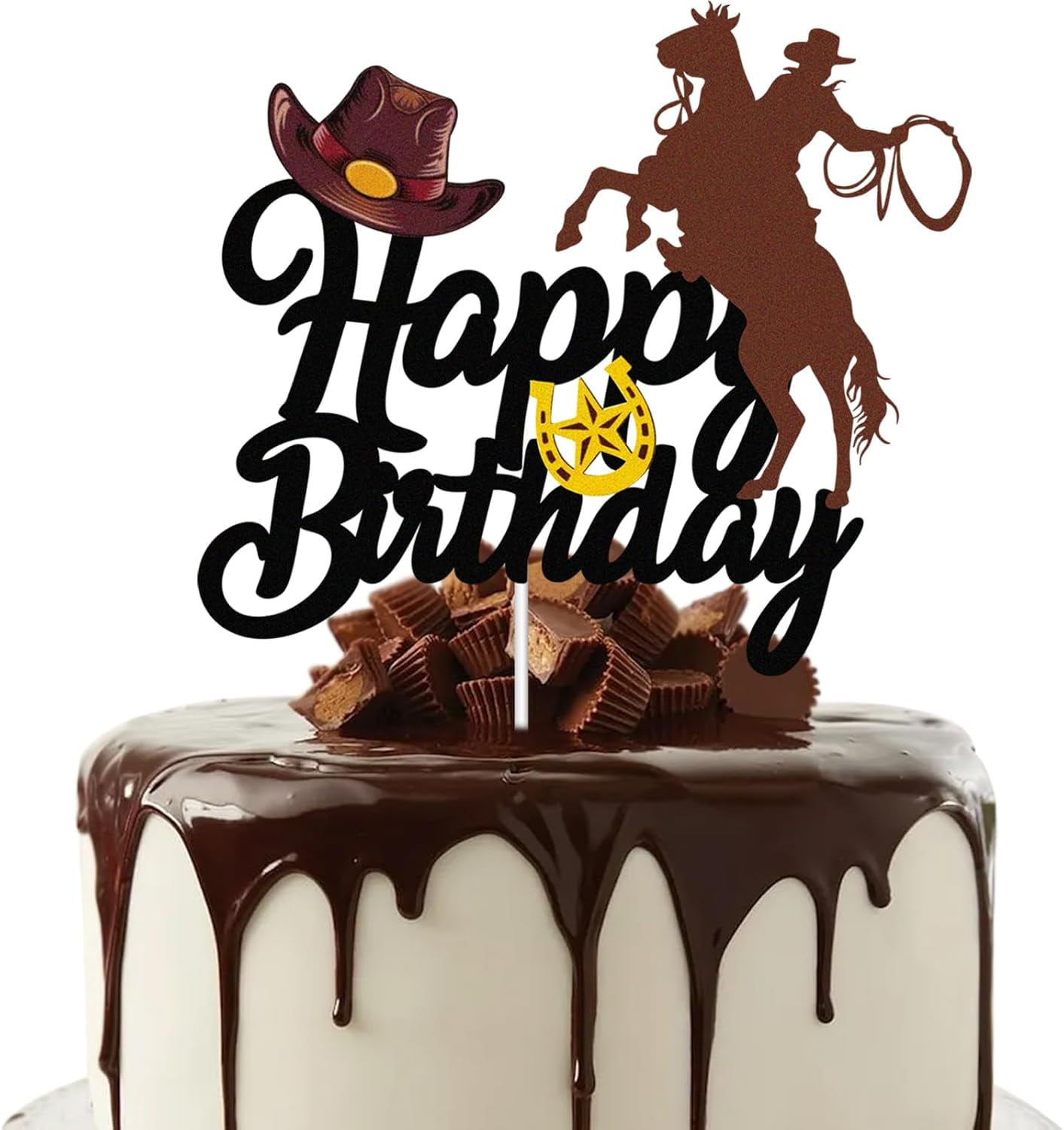 Shukong Happy Birthday Cake Tor - Western Wild West Horse Theme Baby ...