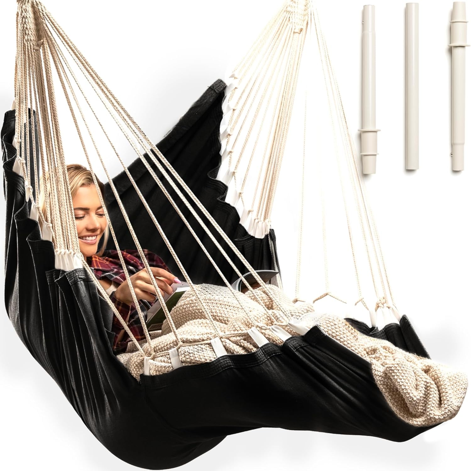 Shukong Indoor Hammock Chair Swing Hanging Hammock Swing Chair Indoor ...