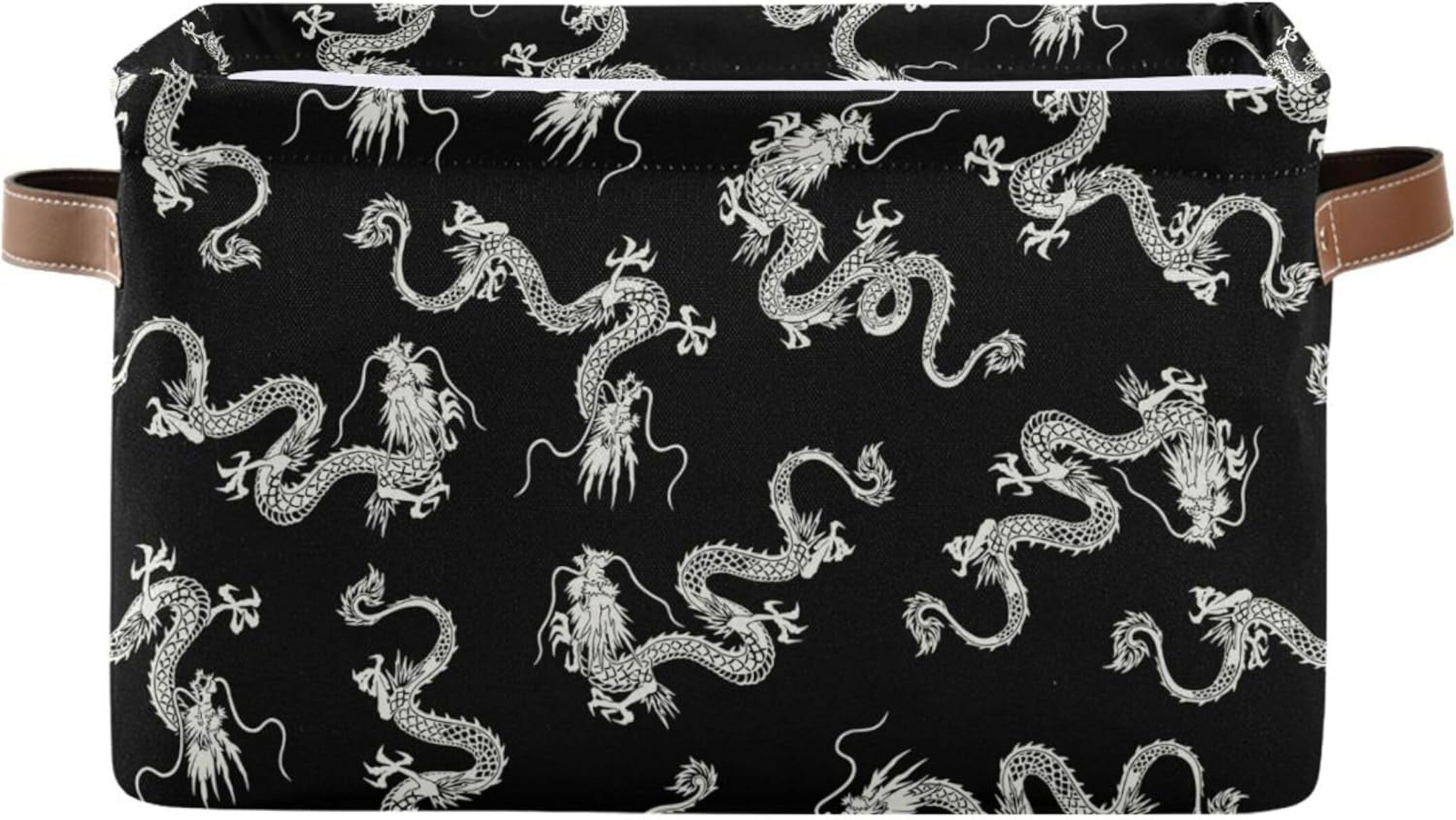 Shukong Japanese Dragon Storage Basket with Handles for Organizing ...