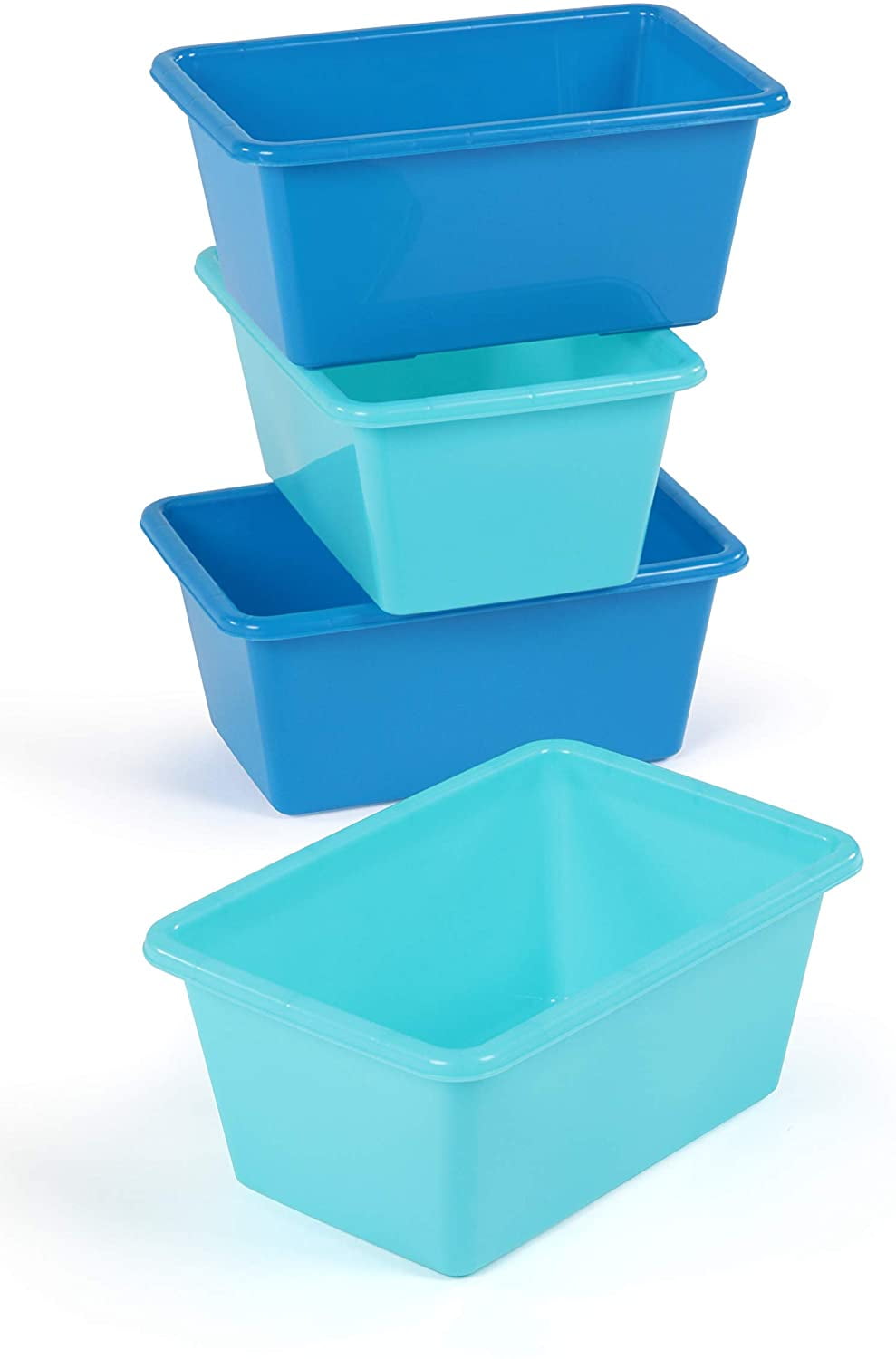 Shukong Large Plastic Storage Bins, Set of 8, Primary Colors - Walmart.com
