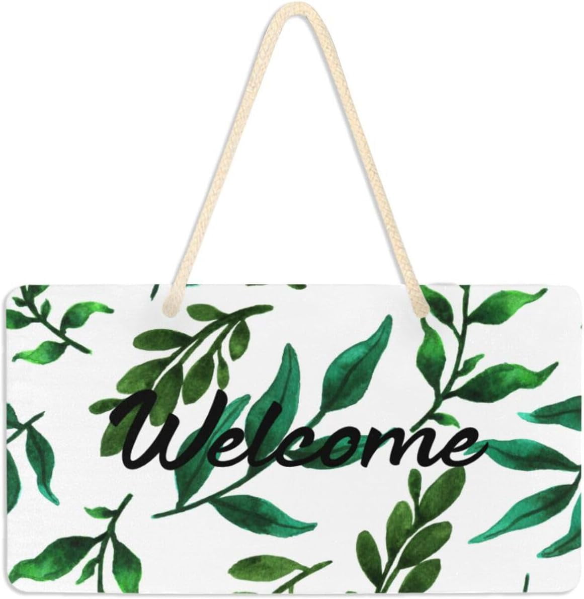 Shukong Leave Branches Welcome Sign Waterproof PVC Hanging Front Door ...