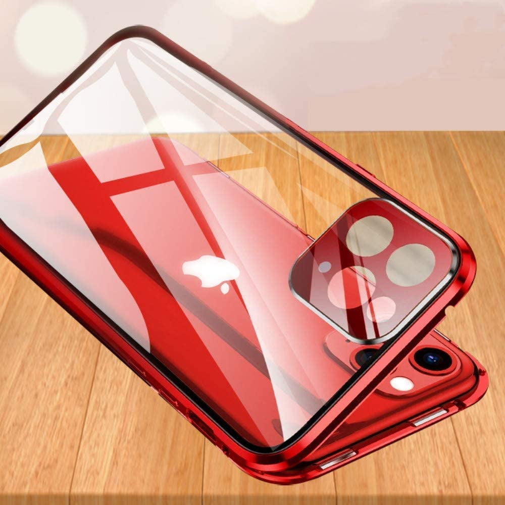 Shukong Lockable Anti Peeping Case for iPhone 13 Max Magnetic Glass ...