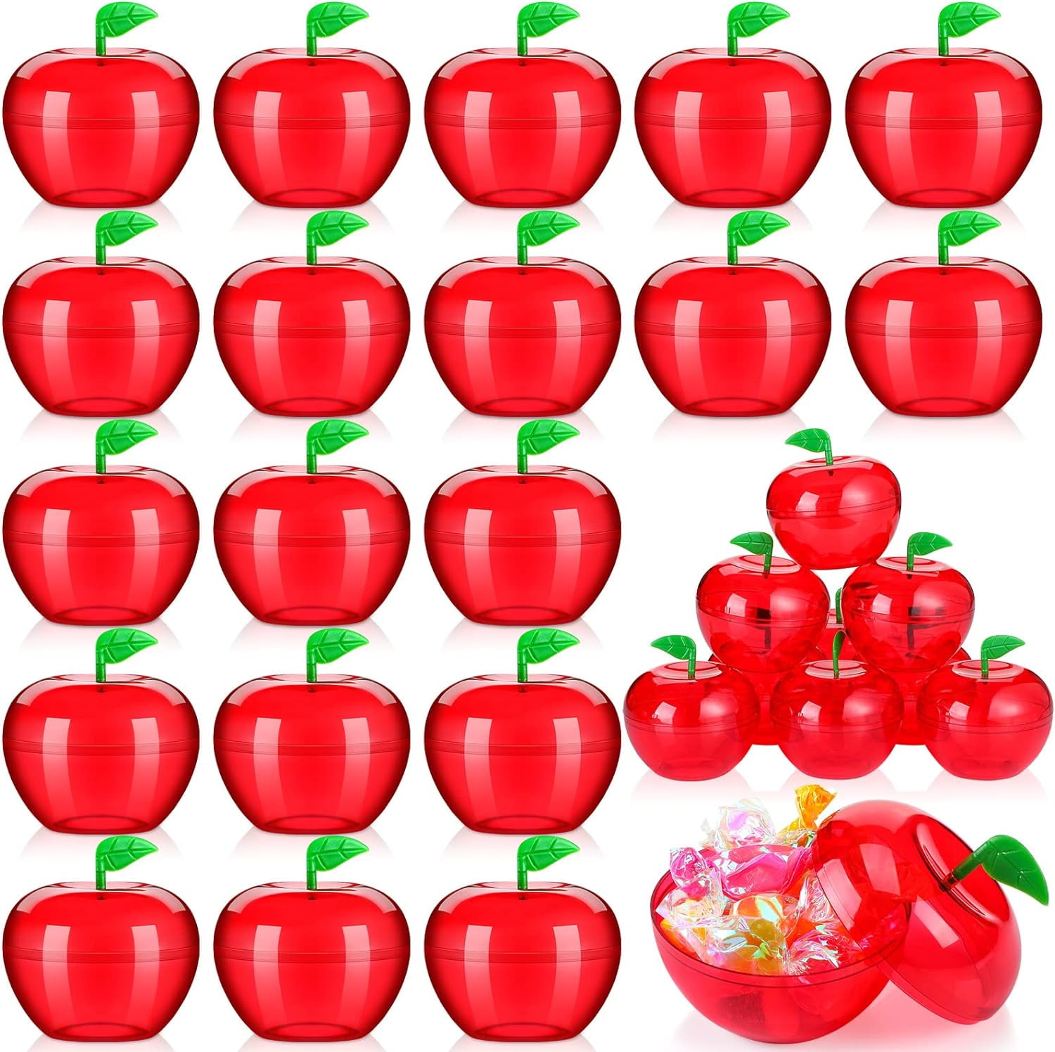 Shukong Lsa Plastic Apple Container Appreciation Teacher Gift Bulk ...