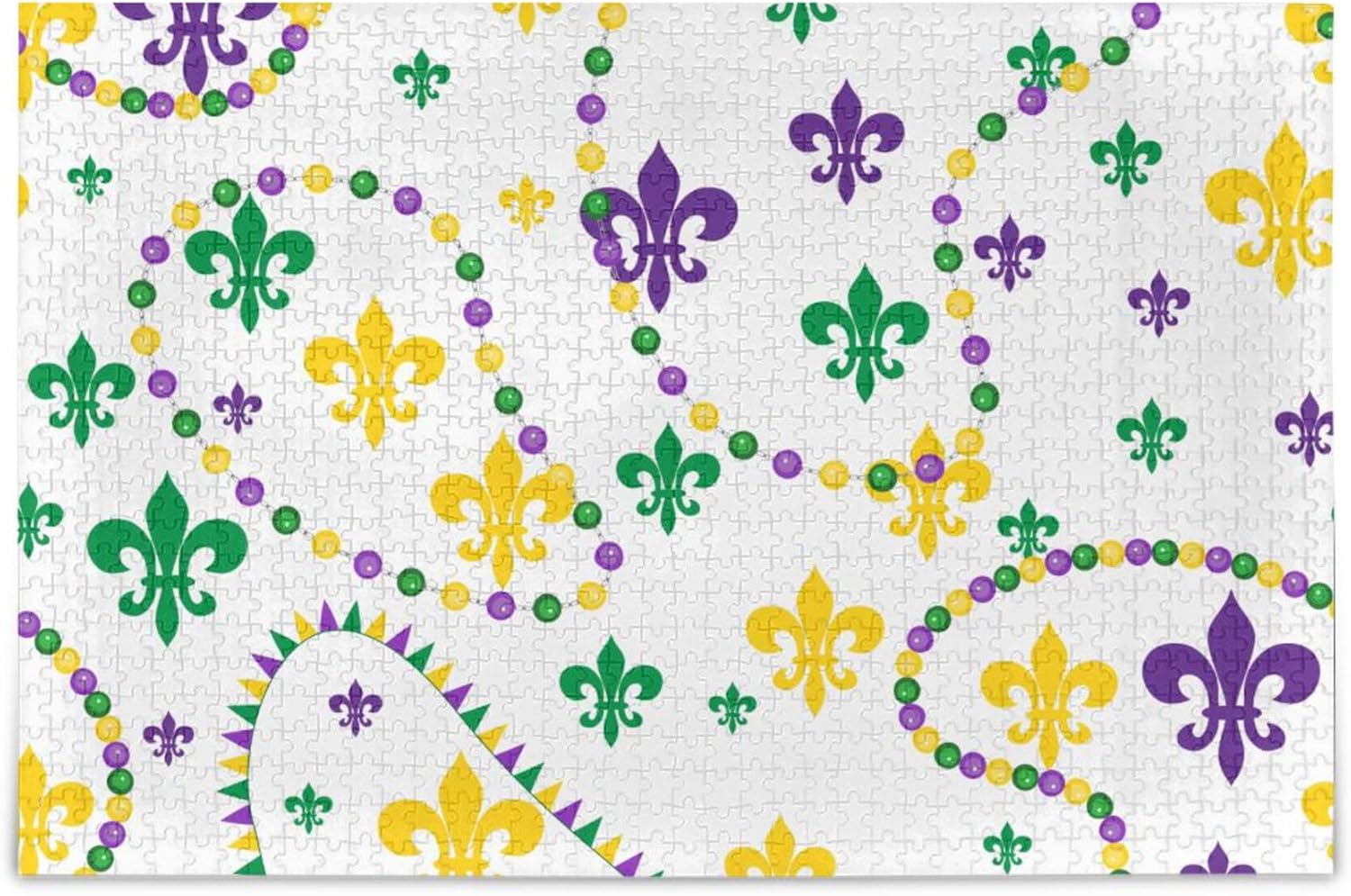 Shukong Mardi Gras Texture Jigsaw Puzzles 500 Piece for Adults Large ...