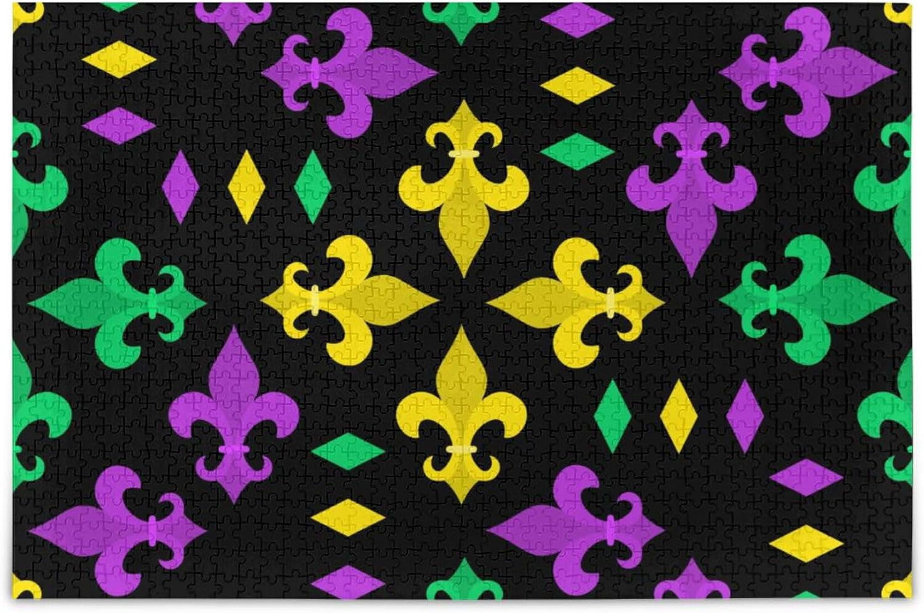 Shukong Mardi Gras Texture Jigsaw Puzzles 500 Piece for Adults Large ...