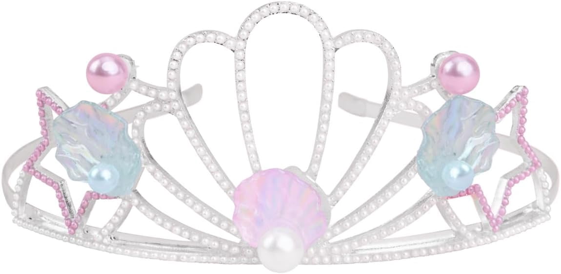 Shukong Mermaid Tiara - Pastel Pearls + Lightweight Metal | Mermaid ...