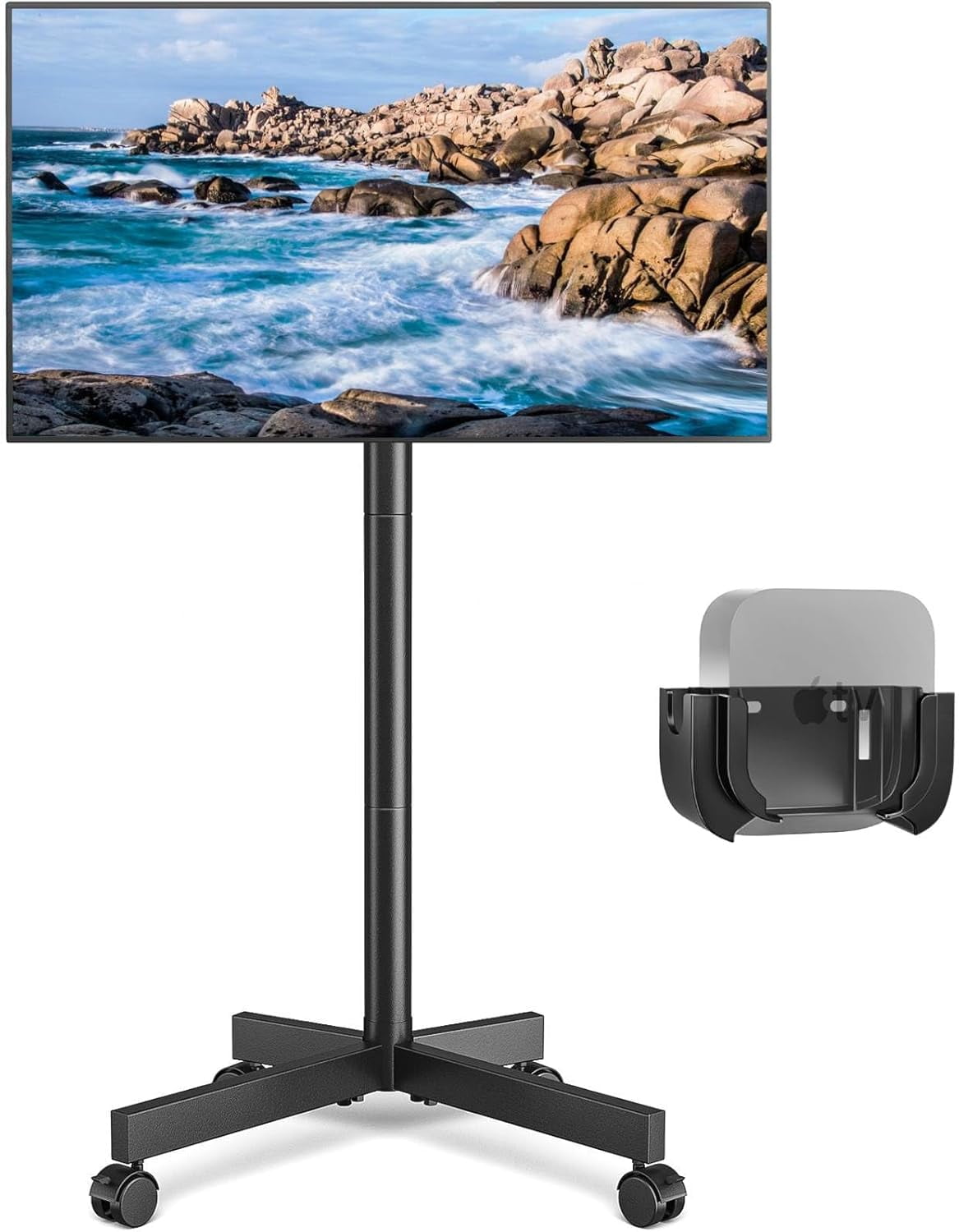 Shukong Mobile TV Cart Rolling TV Stand for 23-60 Inch Screens ...