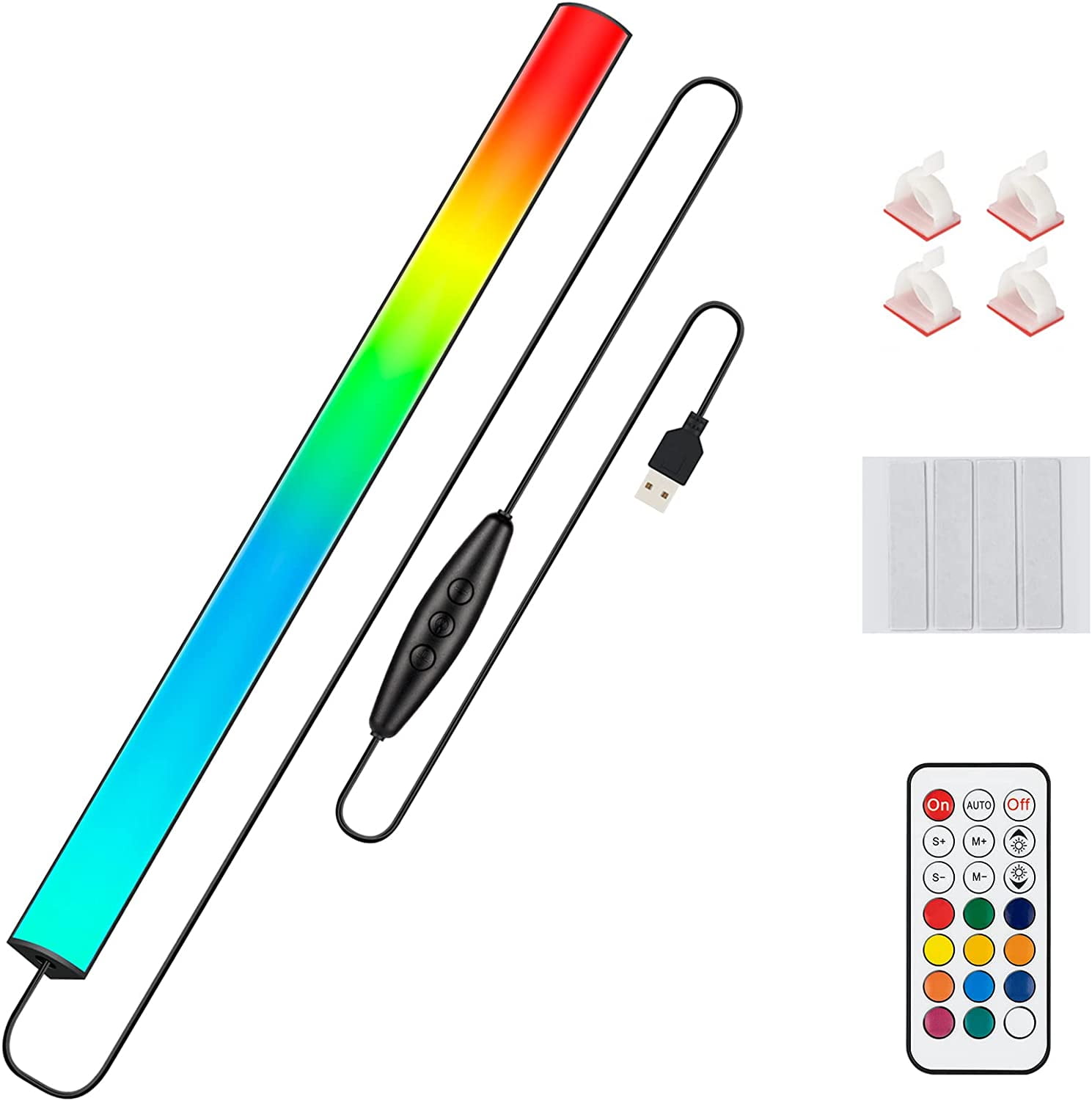 Shukong Under Monitor RGB Light Bar, LED Light for Desk Gaming Setup ...