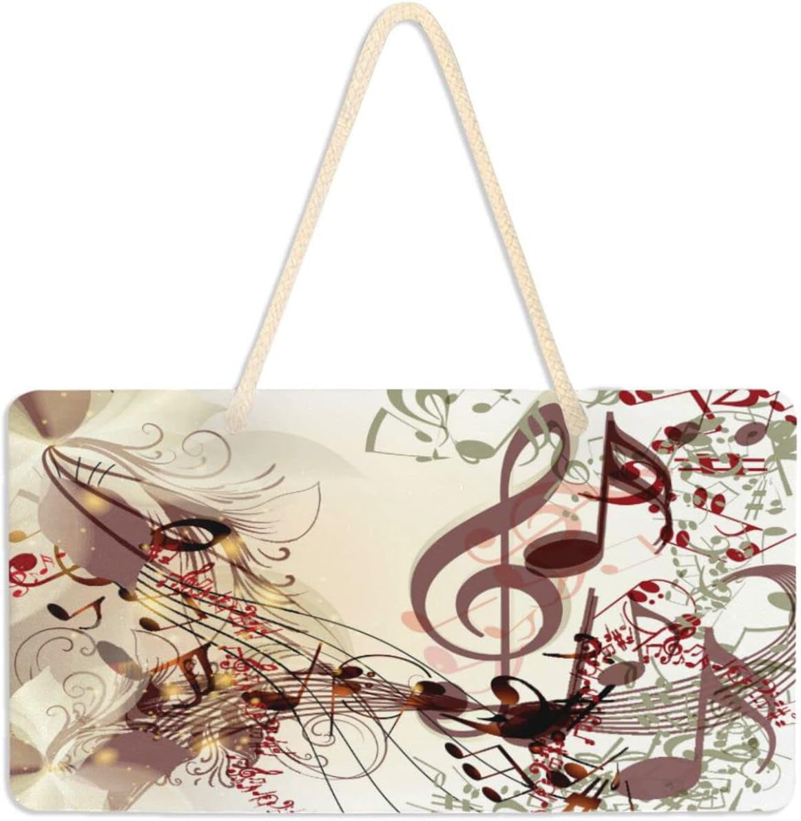 Shukong Music with Notes Door Sign for Front Door, Plaque House Sign ...