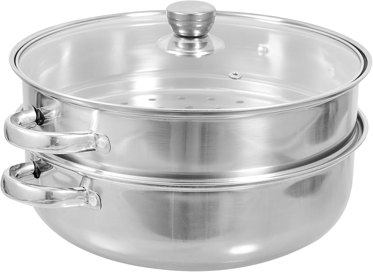 Shukong PRETY Stainless Steel Steamer: 2 Tier Steamer Pot 11.8 inch ...