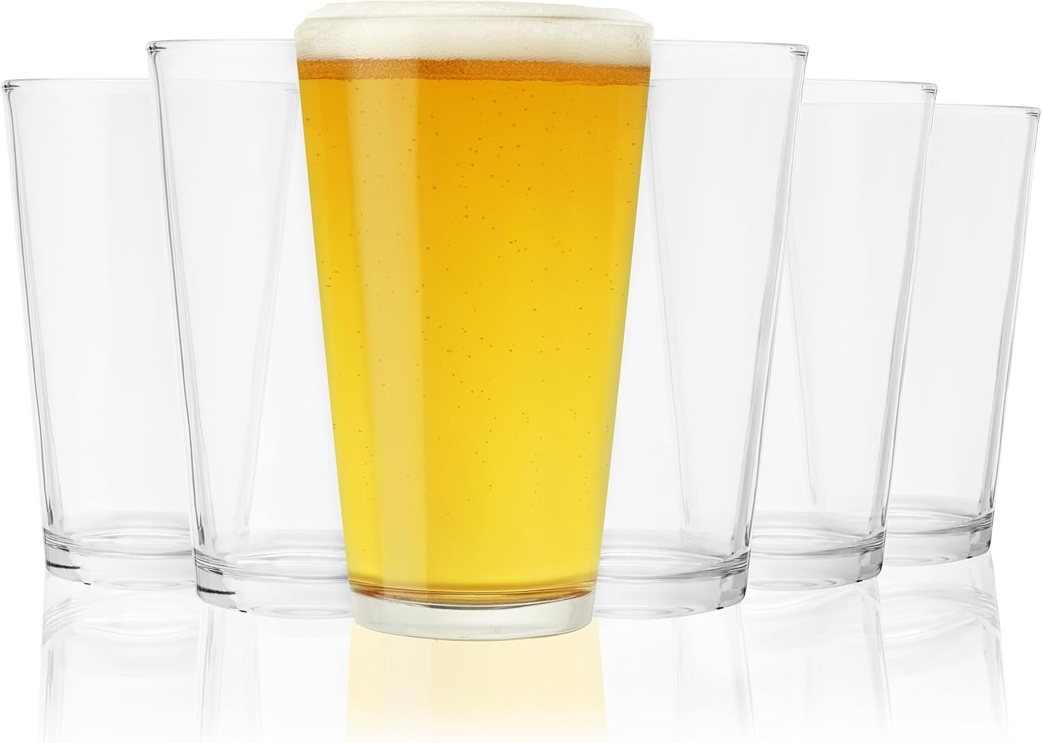 Shukong Pint Beer Glasses, fessional Grade Beer Pint Glasses, Multi ...