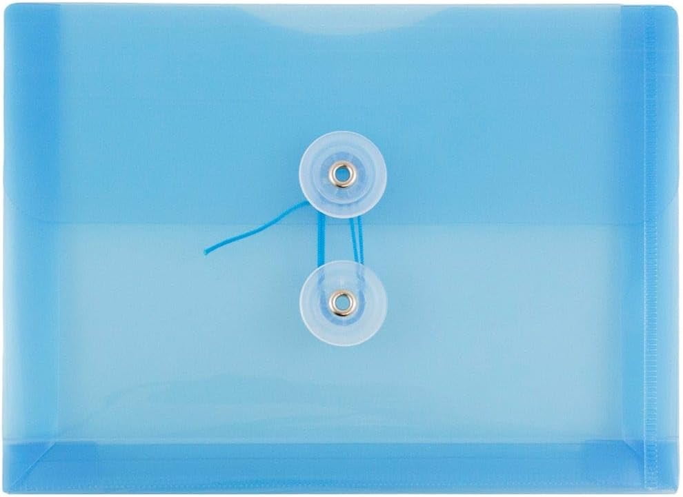 Shukong Plastic Envelopes with Button & String Tie Closure - Index Size ...