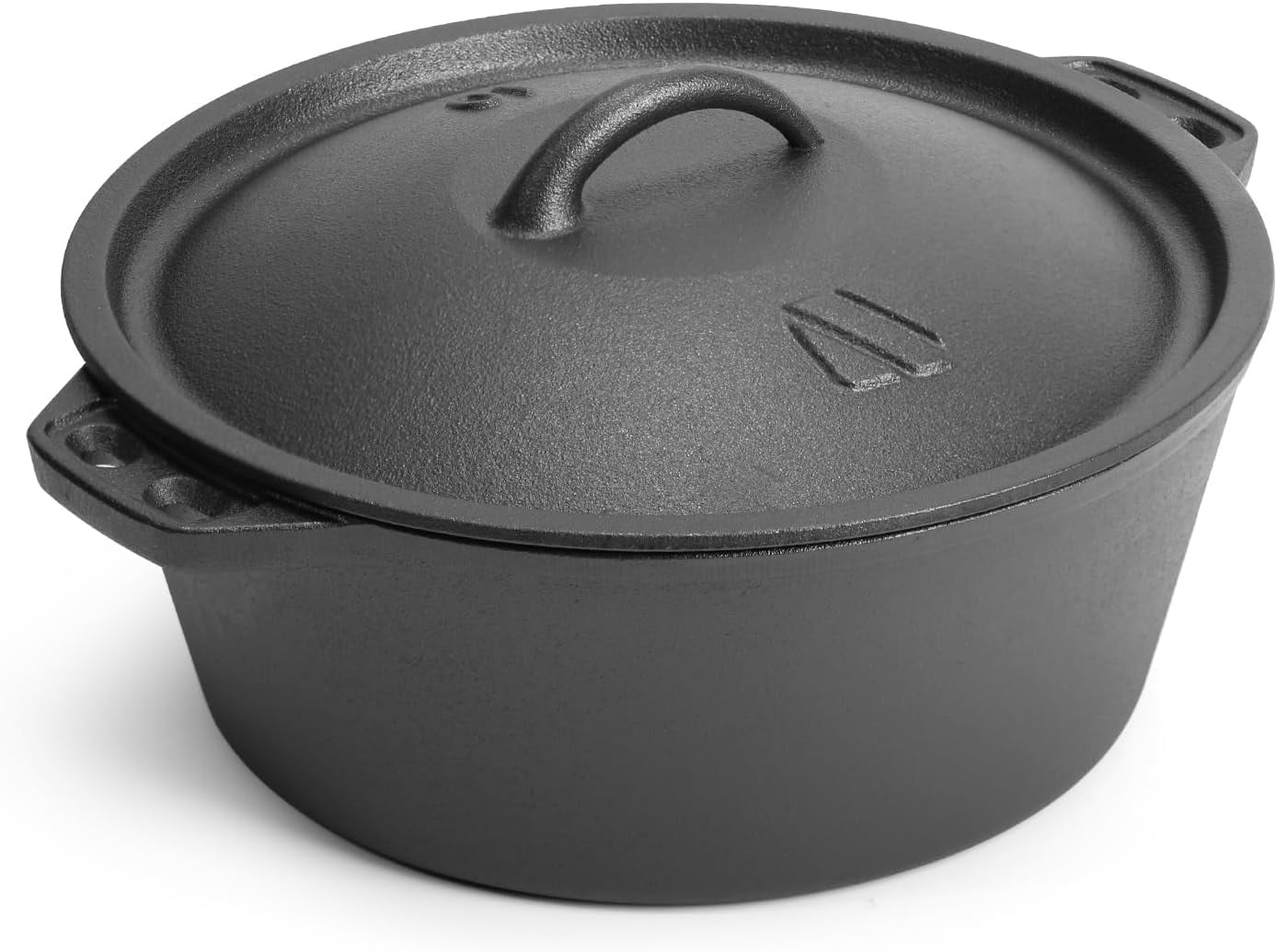 Shukong Pre-Seasoned Cast Iron Dutch Oven Pot with Lid, for Braising ...