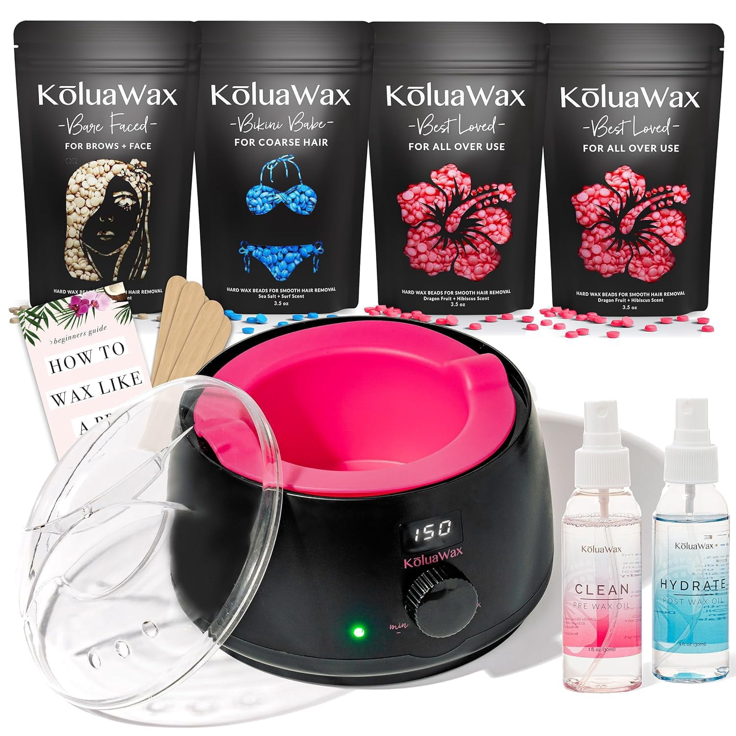 Shukong Premium Waxing Kit for Women - Hot Melt Hard Wax Warmer for ...