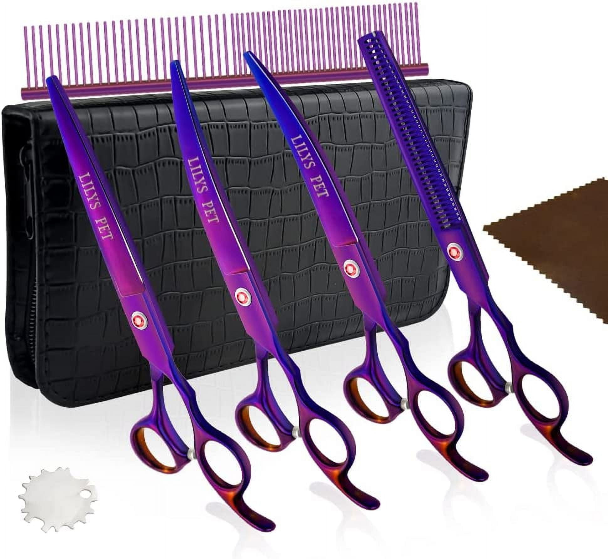 Shukong Professional PET DOG Grooming Coated Titanium scissors suit ...