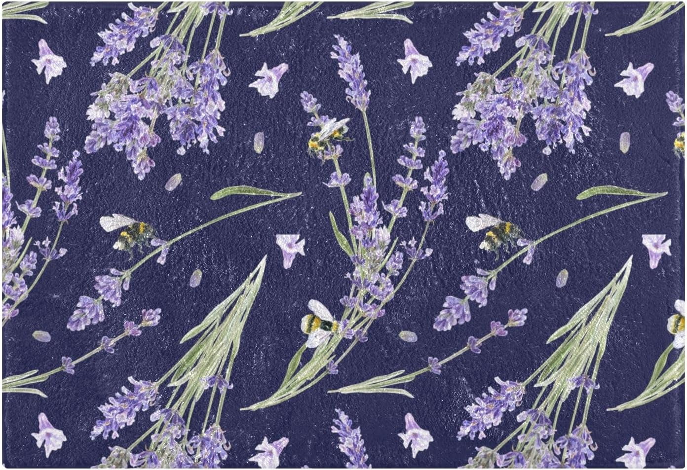 Shukong Purple Bathroom Rug Mat Lavender Bath Mat Super Soft Absorbent ...