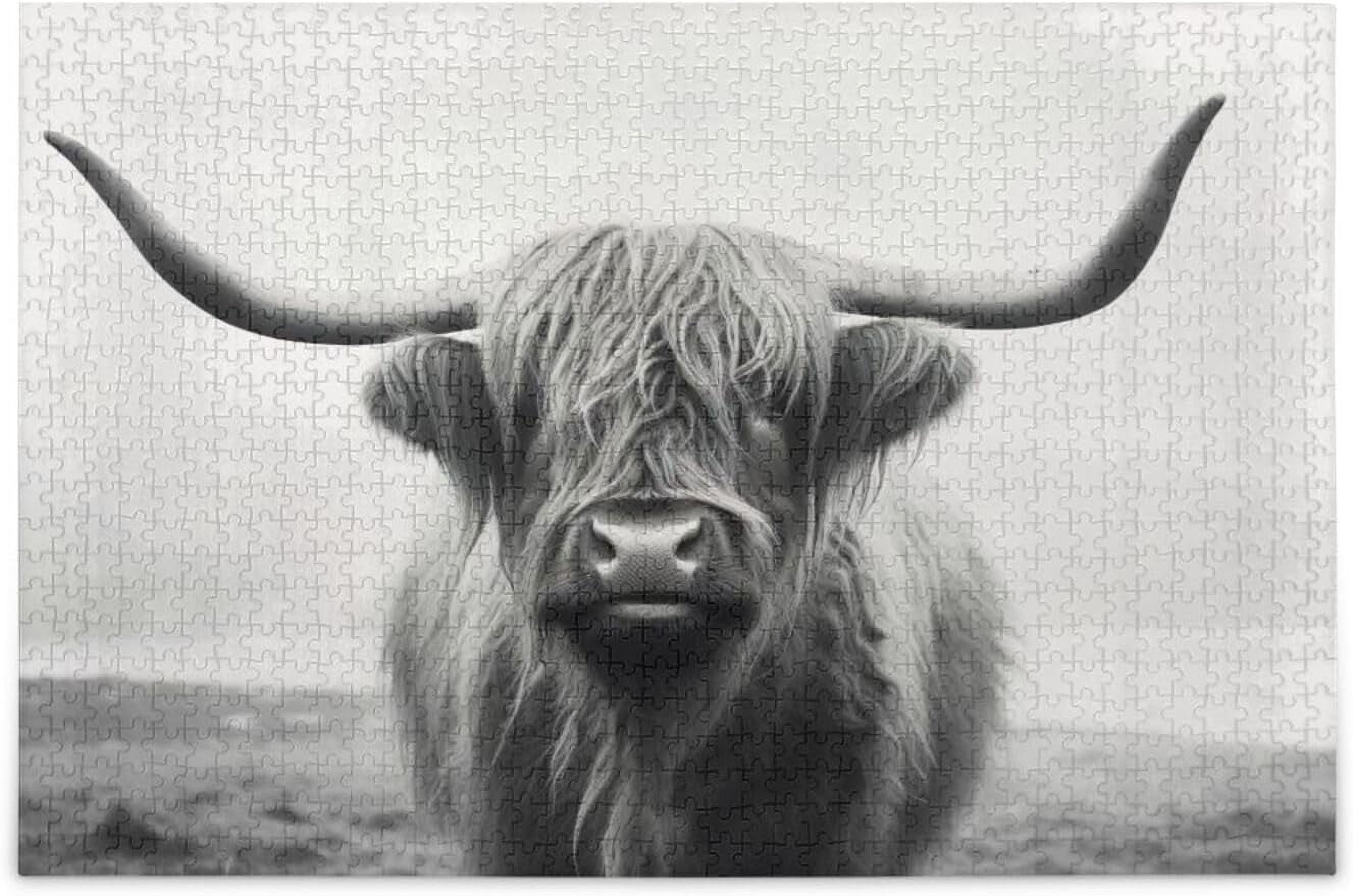 Shukong Puzzle- Highland Cow Jigsaw Puzzles,1000 Piece Puzzles for ...