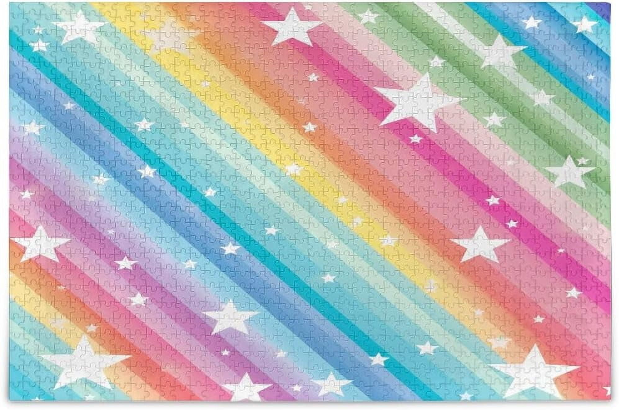 Shukong Rainbow and Star Jigsaw Puzzles 1000 Piece for Adults Large ...