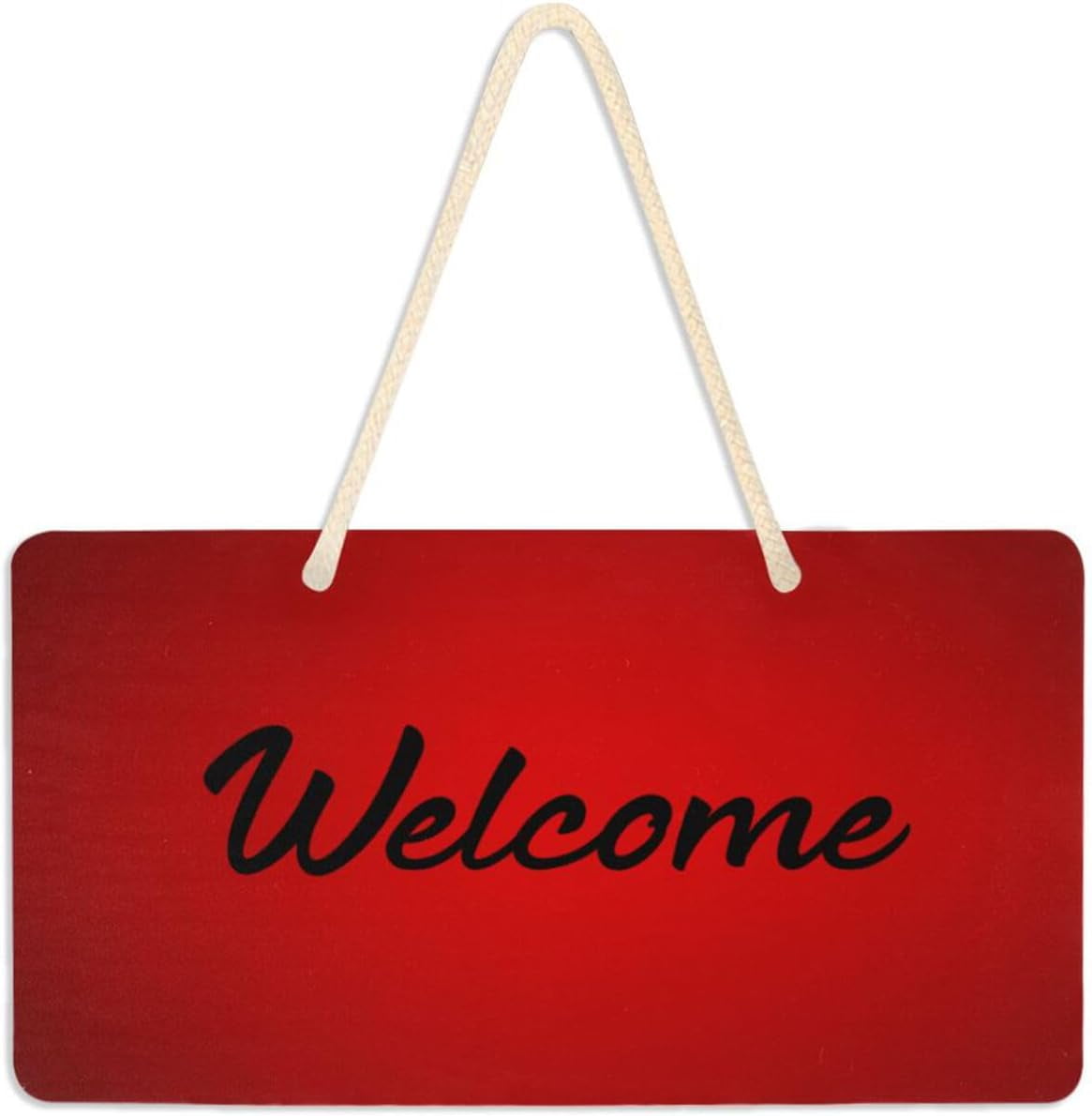 Shukong Red Solid Color Welcome Sign Waterproof PVC Hanging Front Door ...