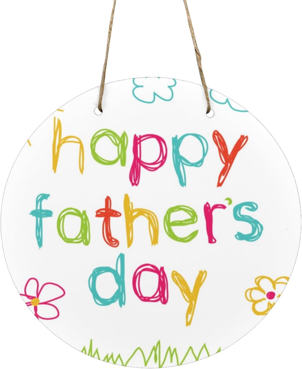 Shukong Round Door Sign 11.8 inch MDF Board Front Door Plaque Hanger ...