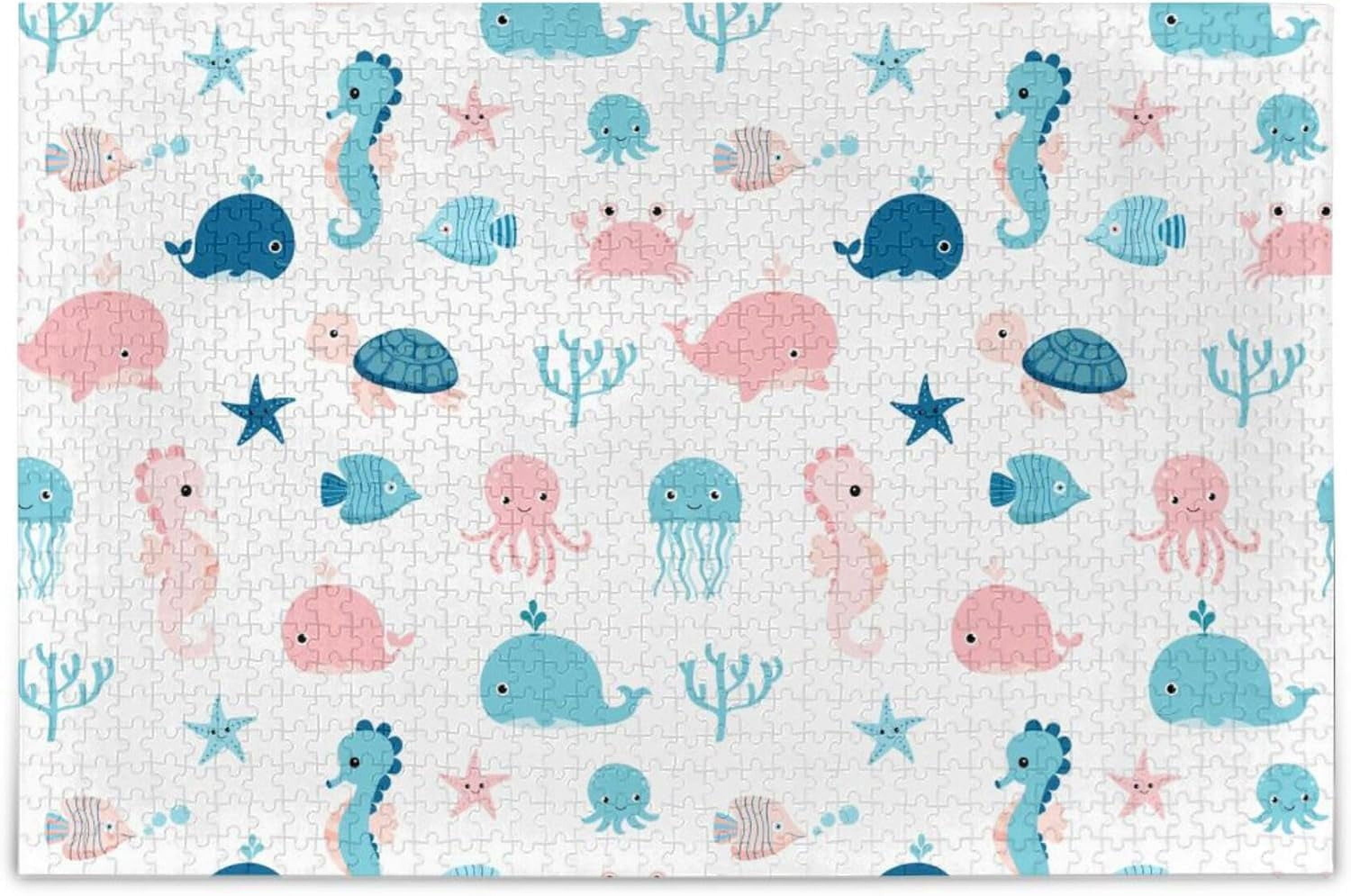 Shukong Sea Animals Jigsaw Puzzles 1000 Piece for Adults Large Puzzle ...