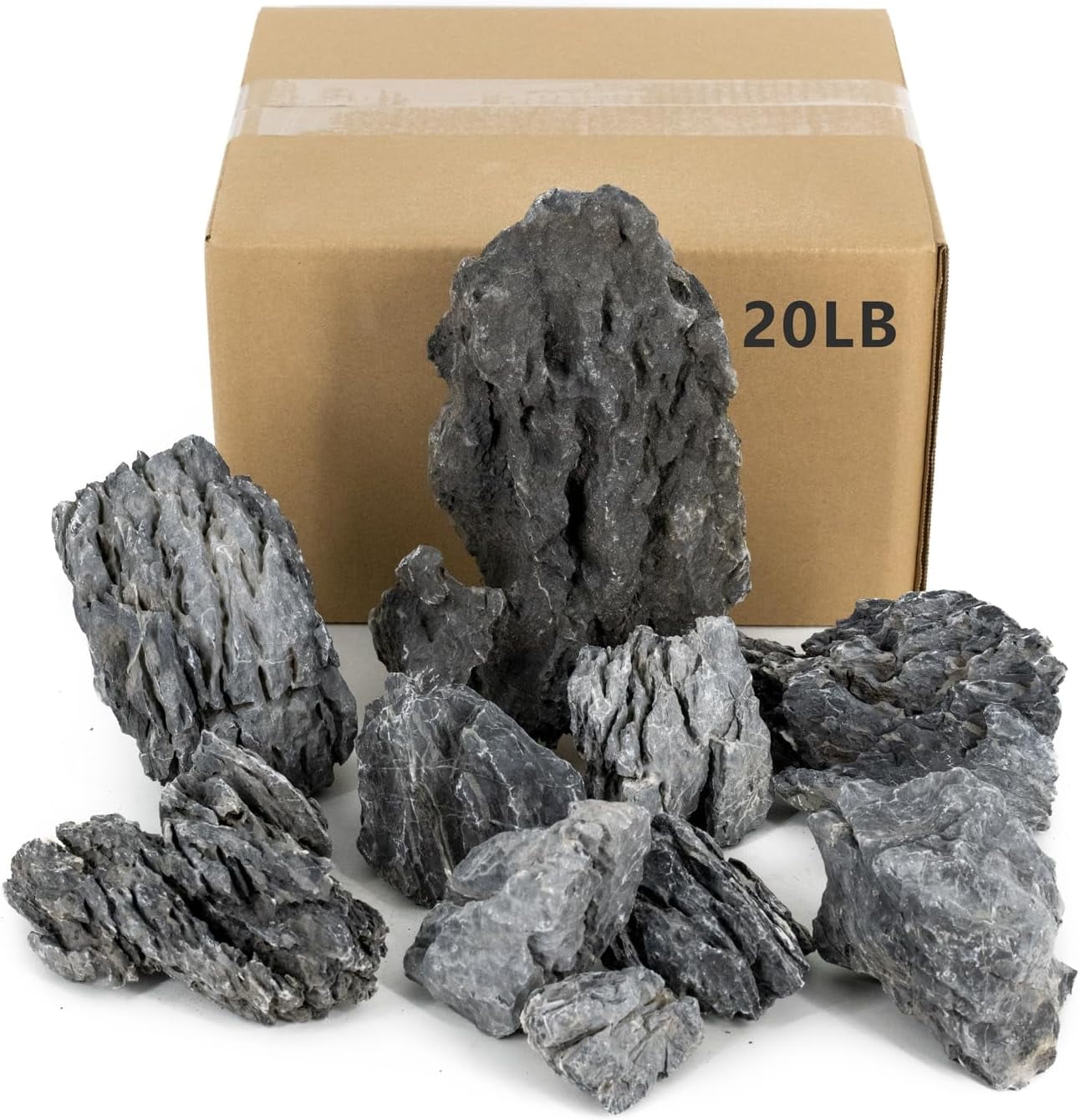 Shukong Seiryu Stones Natural Slate Stone Rocks 2 to 6 inch Aquariums ...