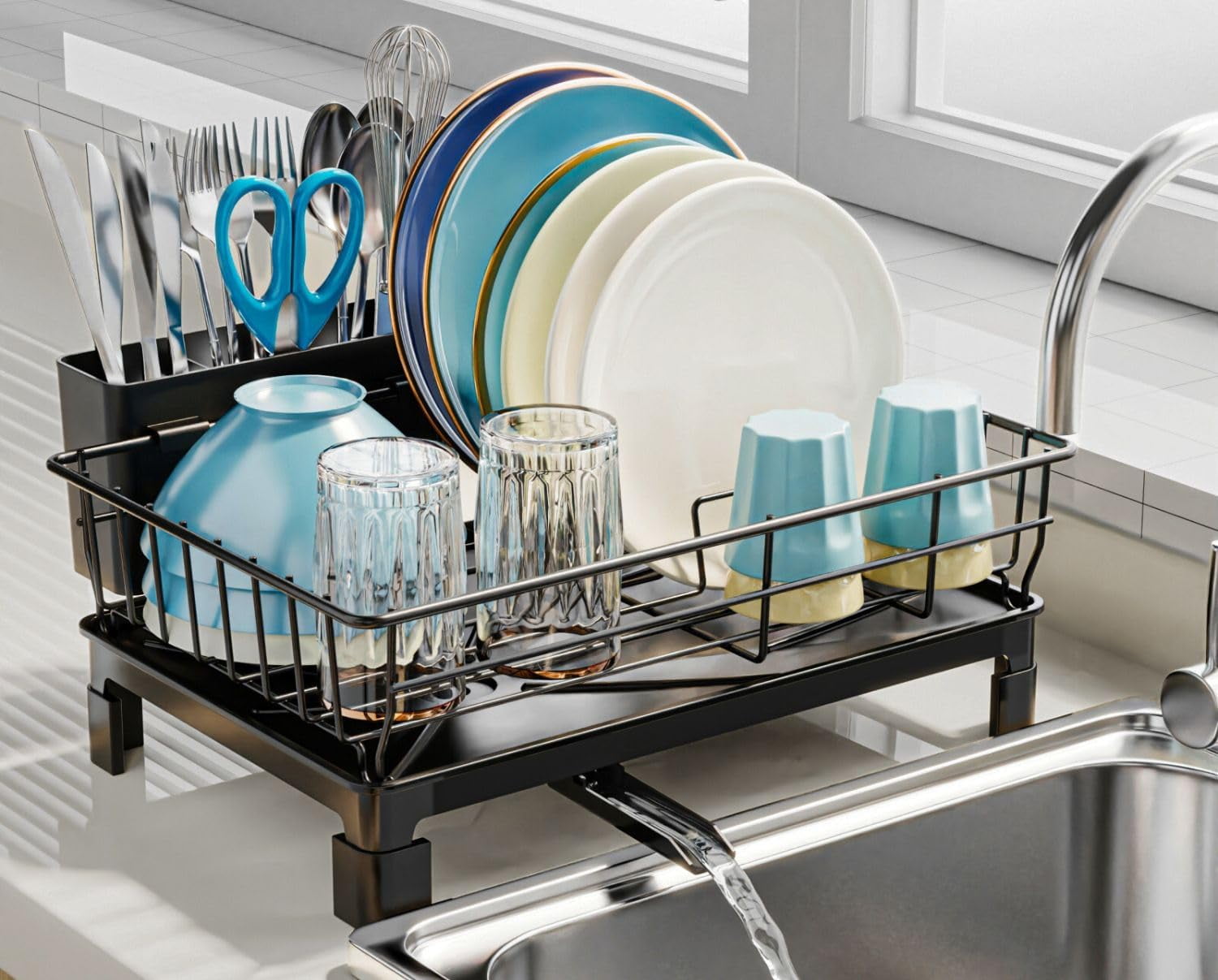 Shukong Small Dish Drying Rack - Dish Racks for RV Small Kitchen ...