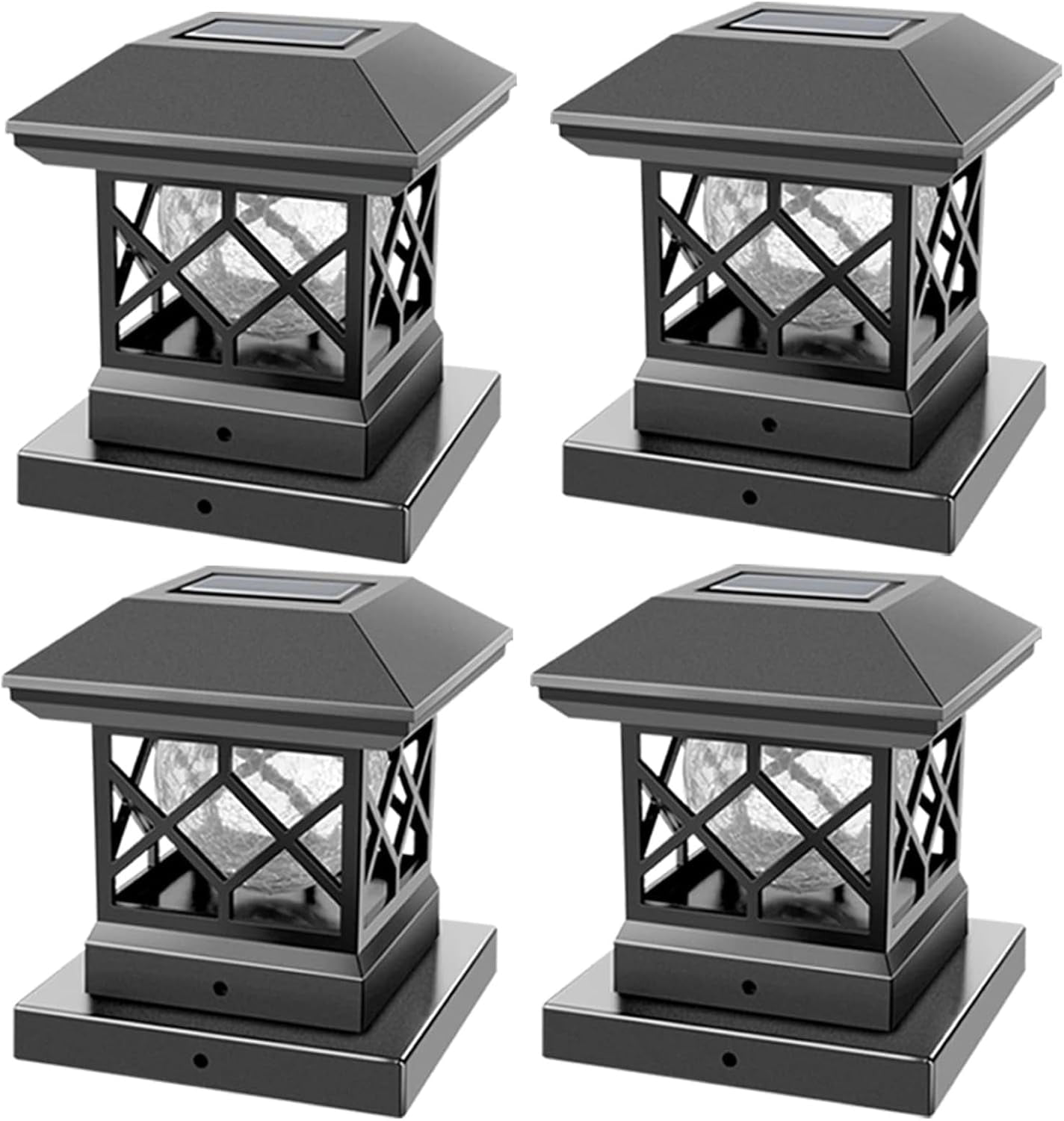 Shukong Solar Post Cap Lights Outdoor - Waterproof LED Fence Post Solar ...