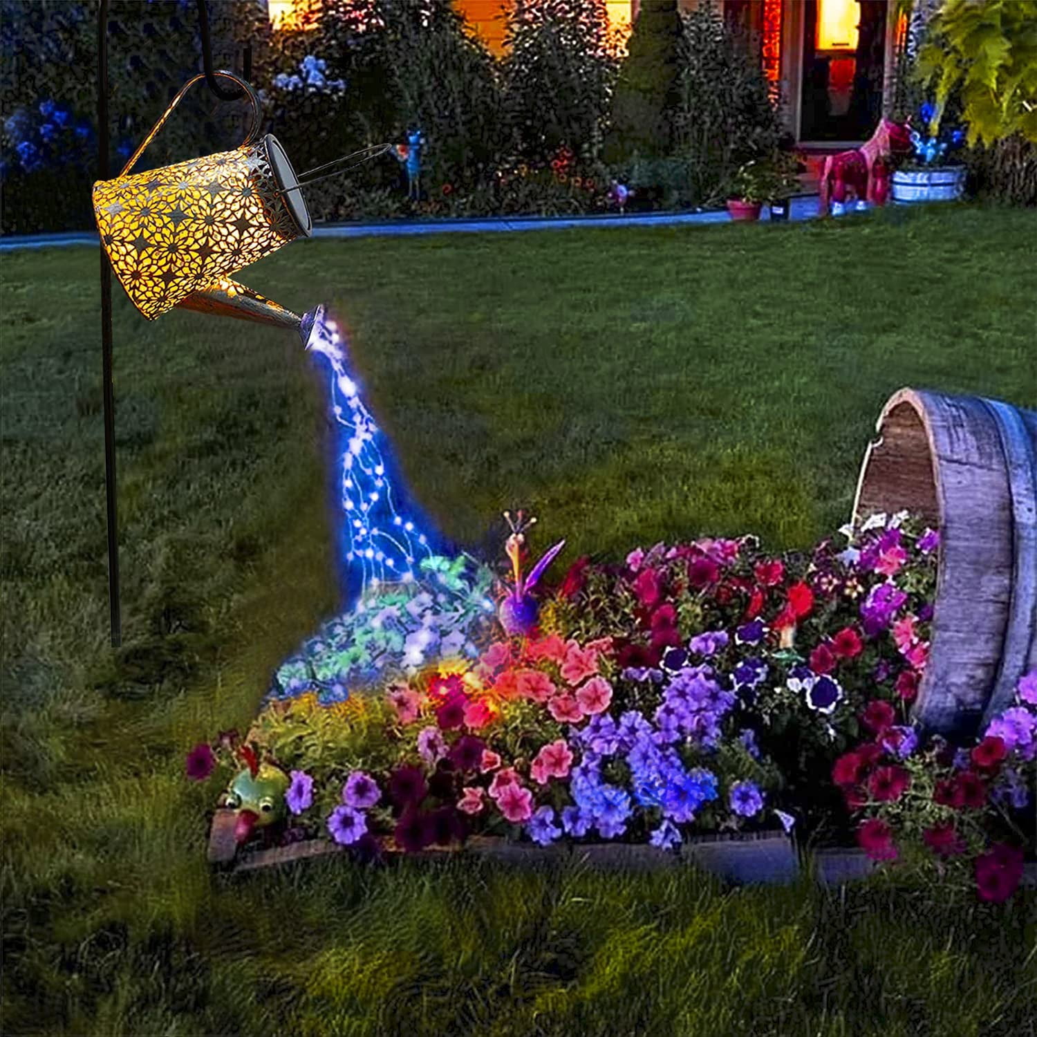 Shukong Solar Watering Can Lights, Outdoor Decorative Large Hanging ...