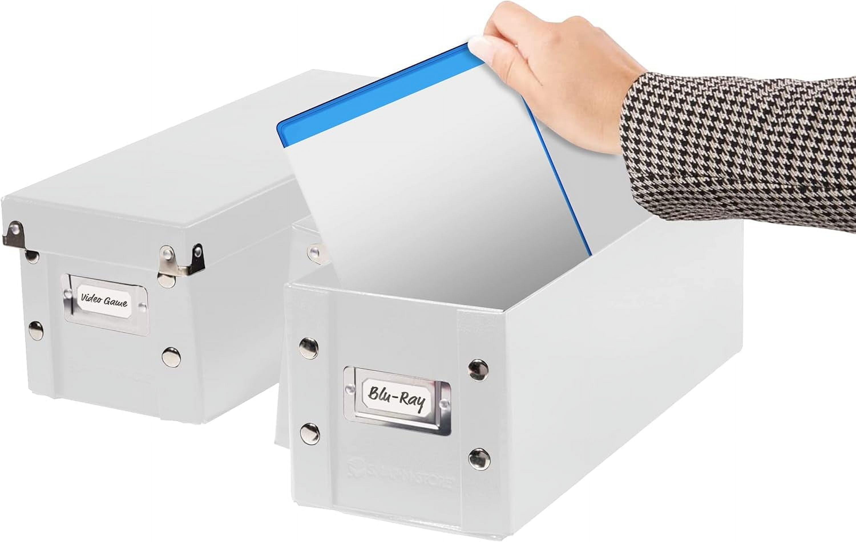 Shukong -Store CD Storage Box - 2 Pack - Durable 5.1 x 5.1 x 13.2 Inch ...