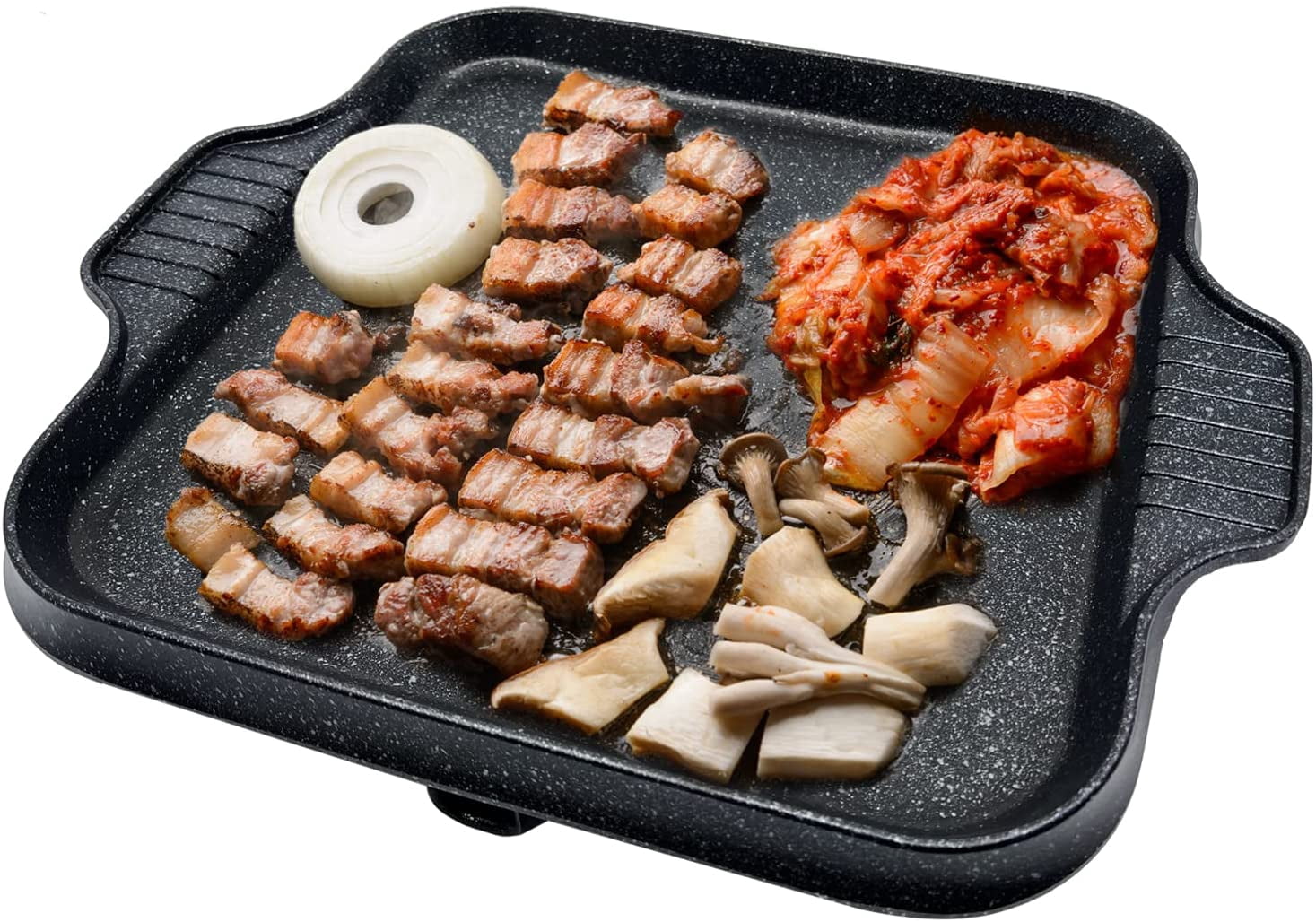 Shukong Stovetop Korean BBQ Grill Pan, 15.5", Non-stick Smokeless ...