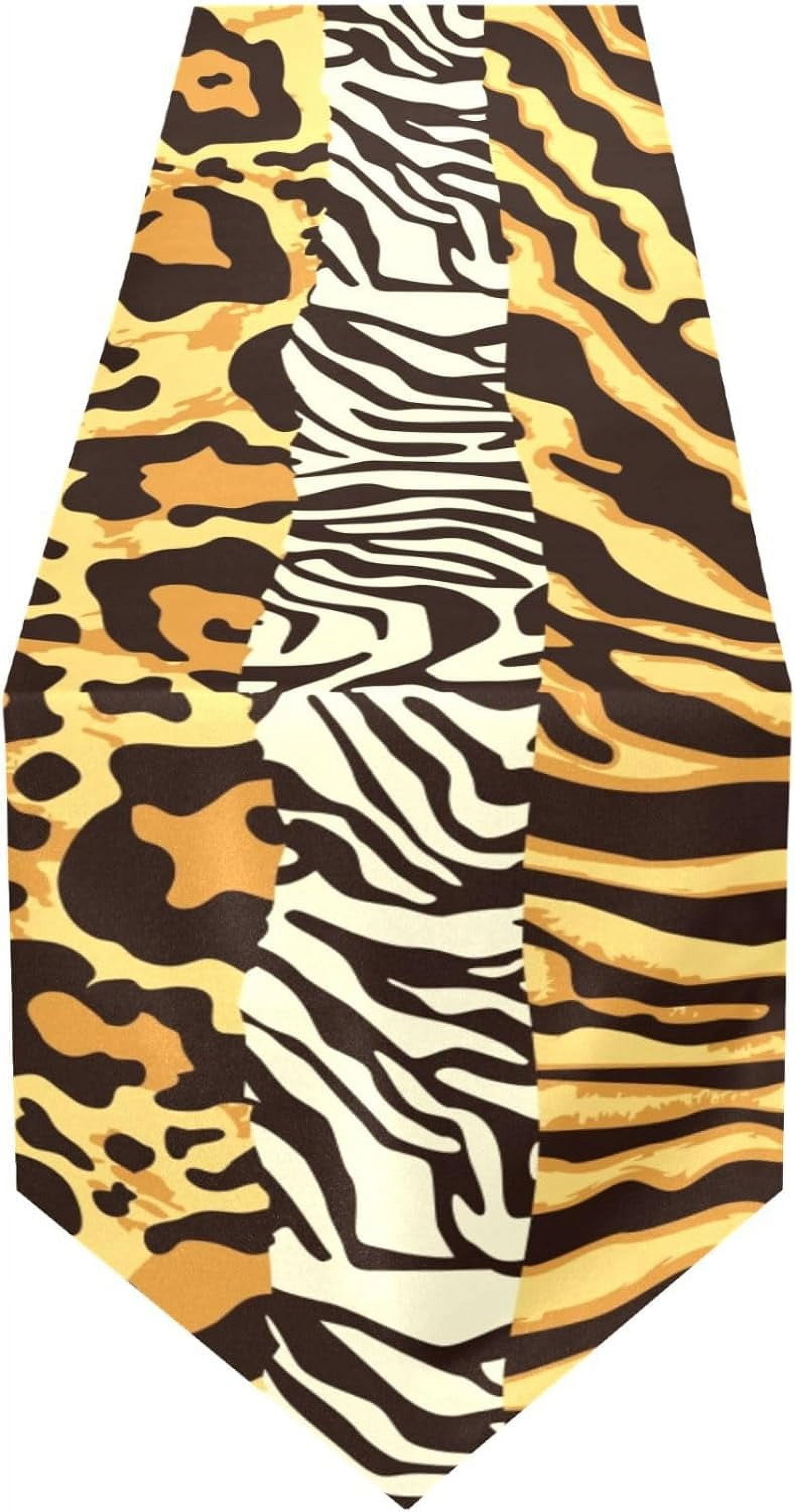 Shukong Striped Wild Animal Skins Tabler Runner 18 x 72 Inches Long for ...
