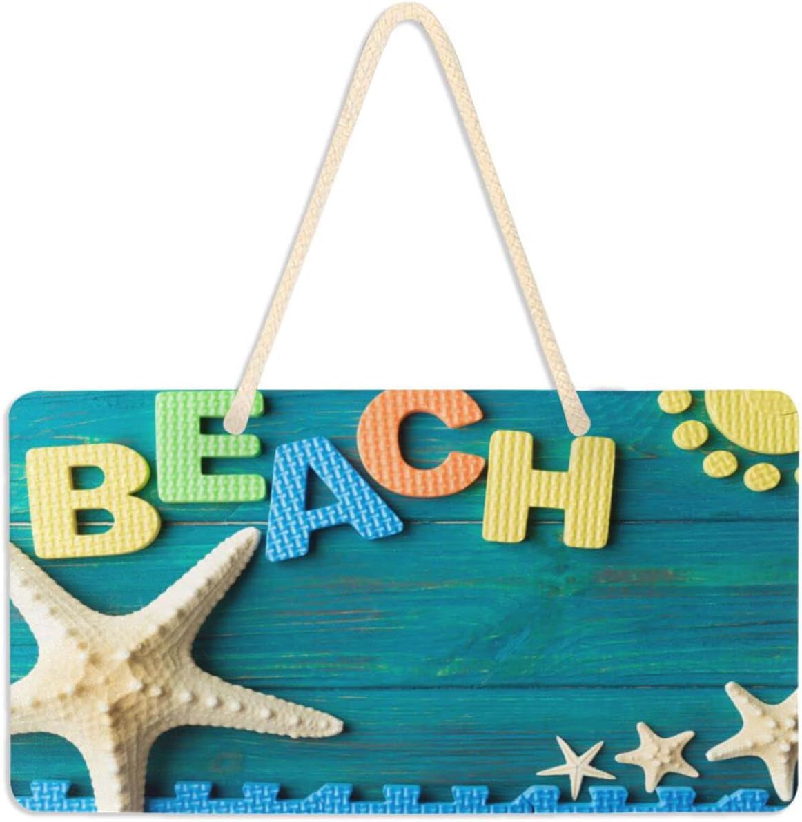 Shukong Summer Vacation on Beach Door Sign for Front Door, Plaque House ...