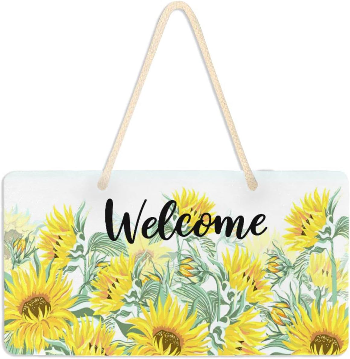 Shukong Sunflowers Oil Pianted Door Sign For Front Door, Plaque House ...