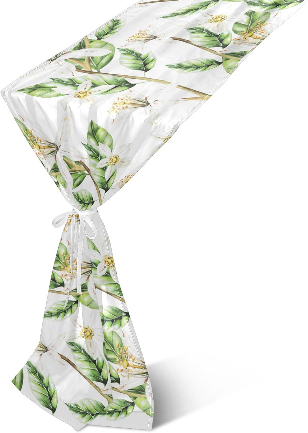 Shukong Table Runner Colorful Lemon Flowers Machine Washable Non-Slip ...