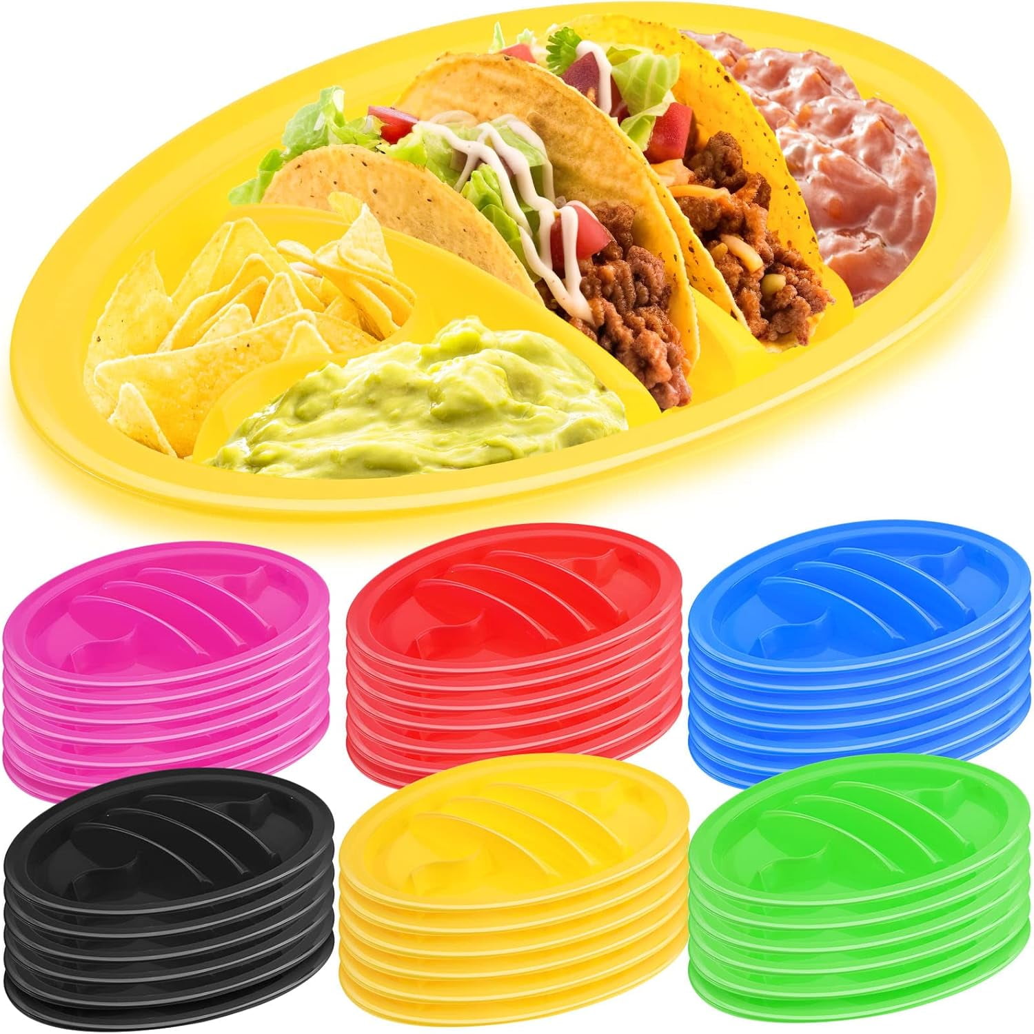 Shukong Taco Holder esta Taco Plate with 2 Stand up Taco Holder Plus 4 ...