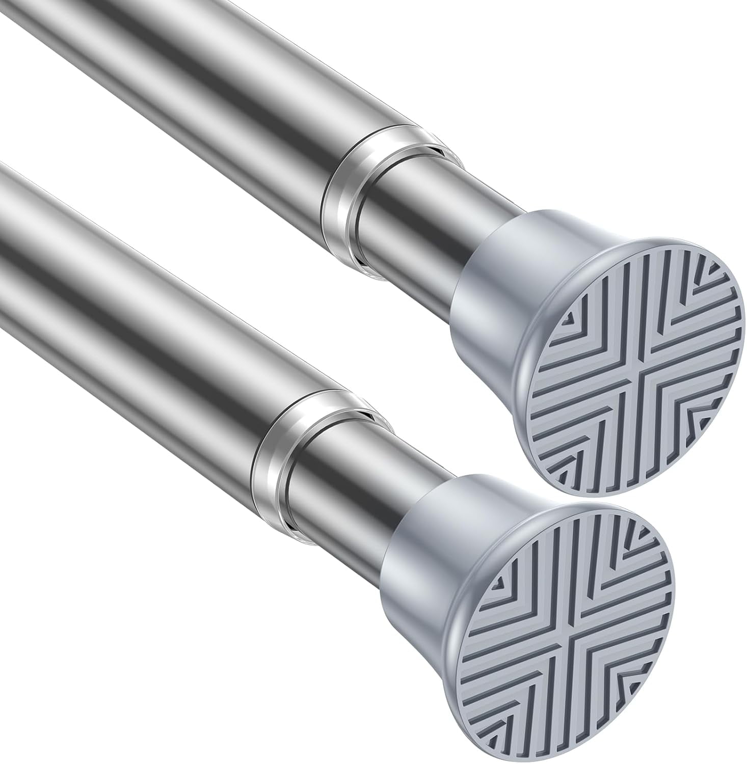 Shukong Tension Curtain Rod 18-36 inch，2Pcs Adjustable Tension Rod ...