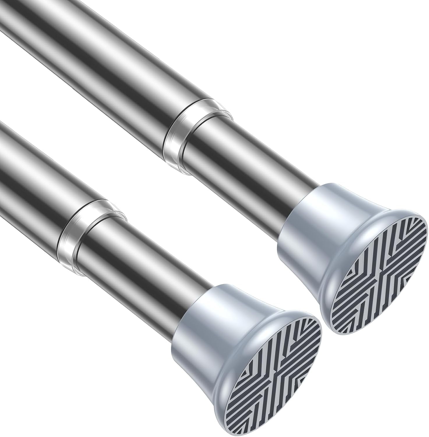 Shukong Tension Rod 23 to 48 Inch, 2Pcs Silver Tension Rod Tension ...