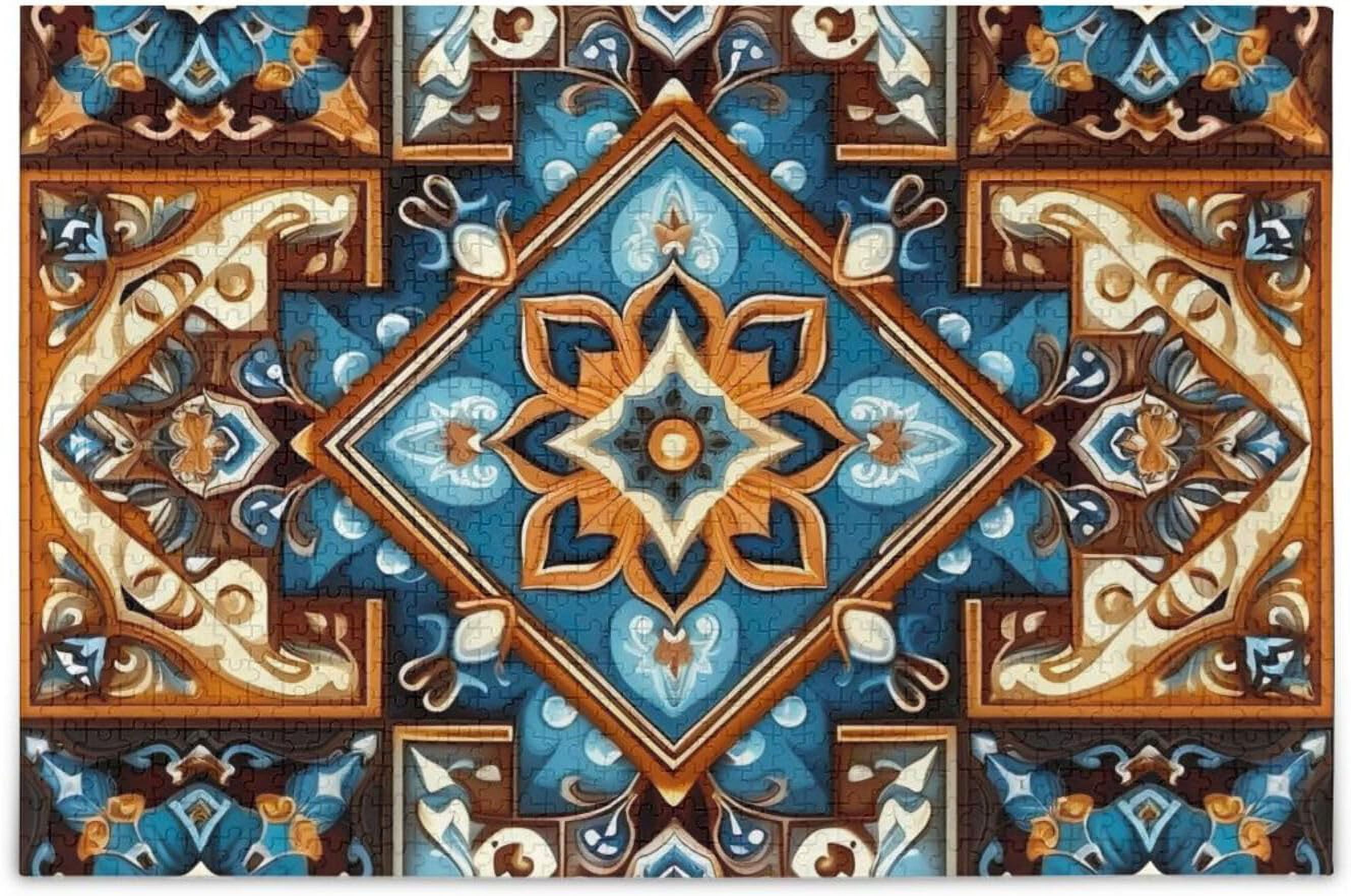 Shukong Traditional Mexican Pattern Puzzle 1000 Pieces - Wooden Jigsaw ...