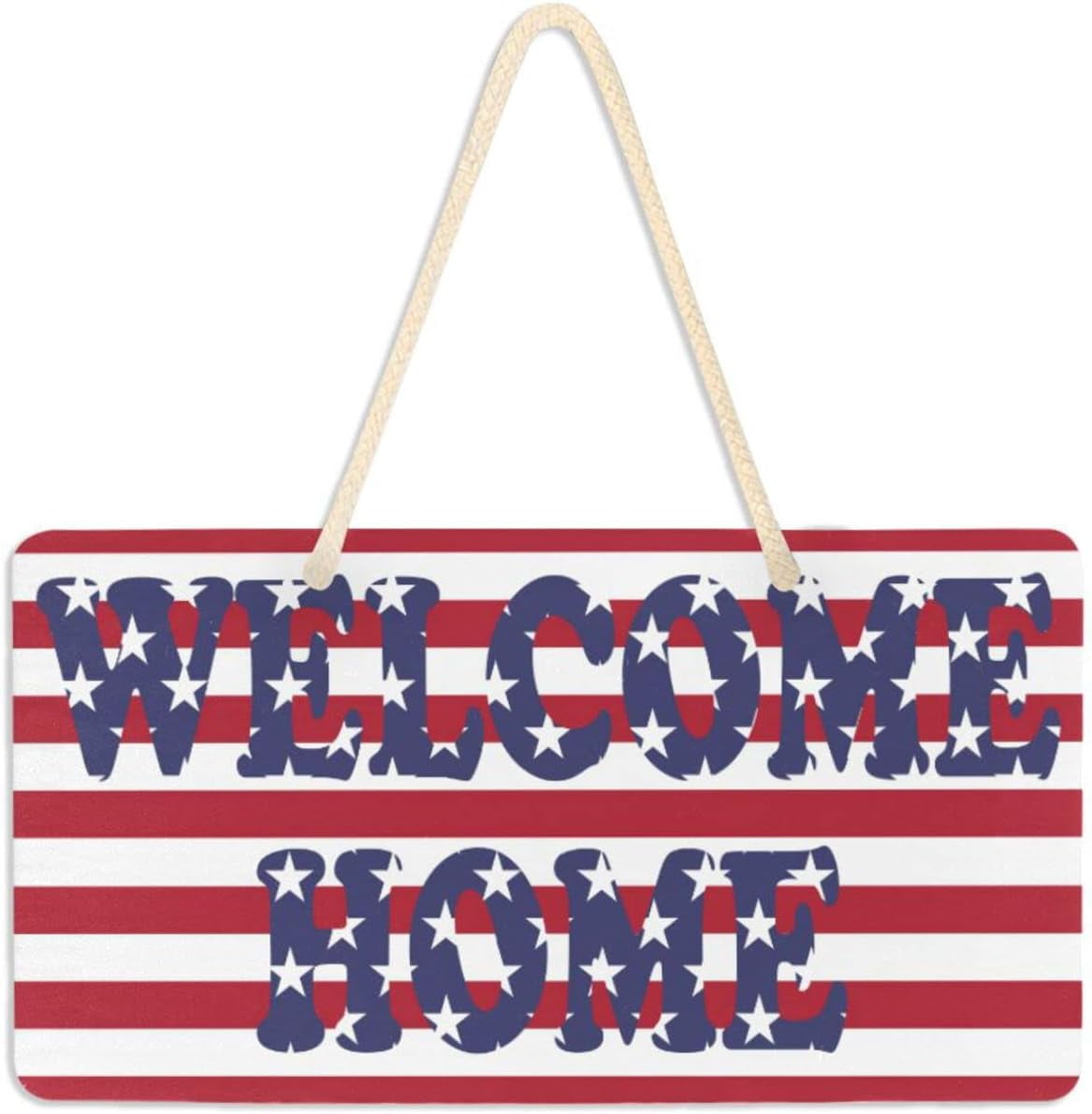 Shukong Welcome Home Red Blue White Door Sign For Front Door, Plaque ...